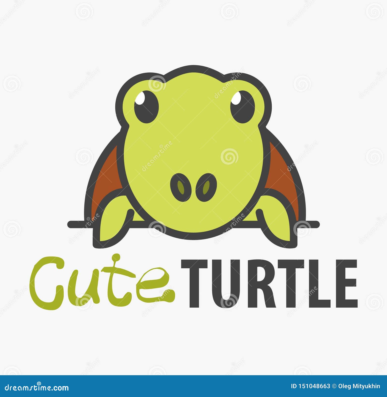 Logo Template With Cute Turtle. Vector Logo Design Template For Pet ...