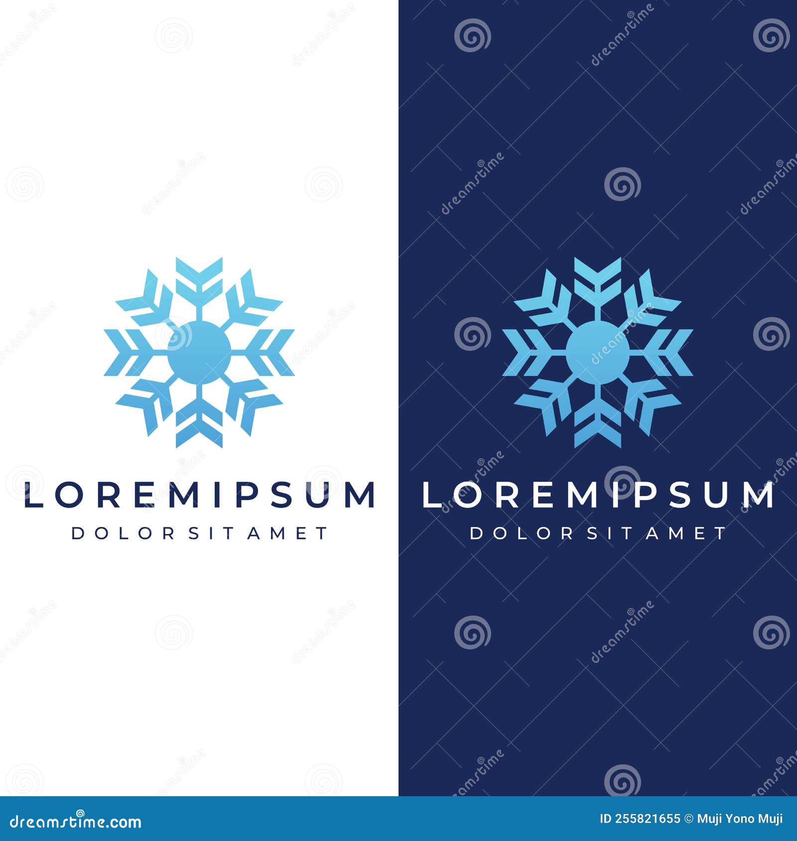 Logo Template Design Abstract Blue Snowflake or Cold Elements with ...