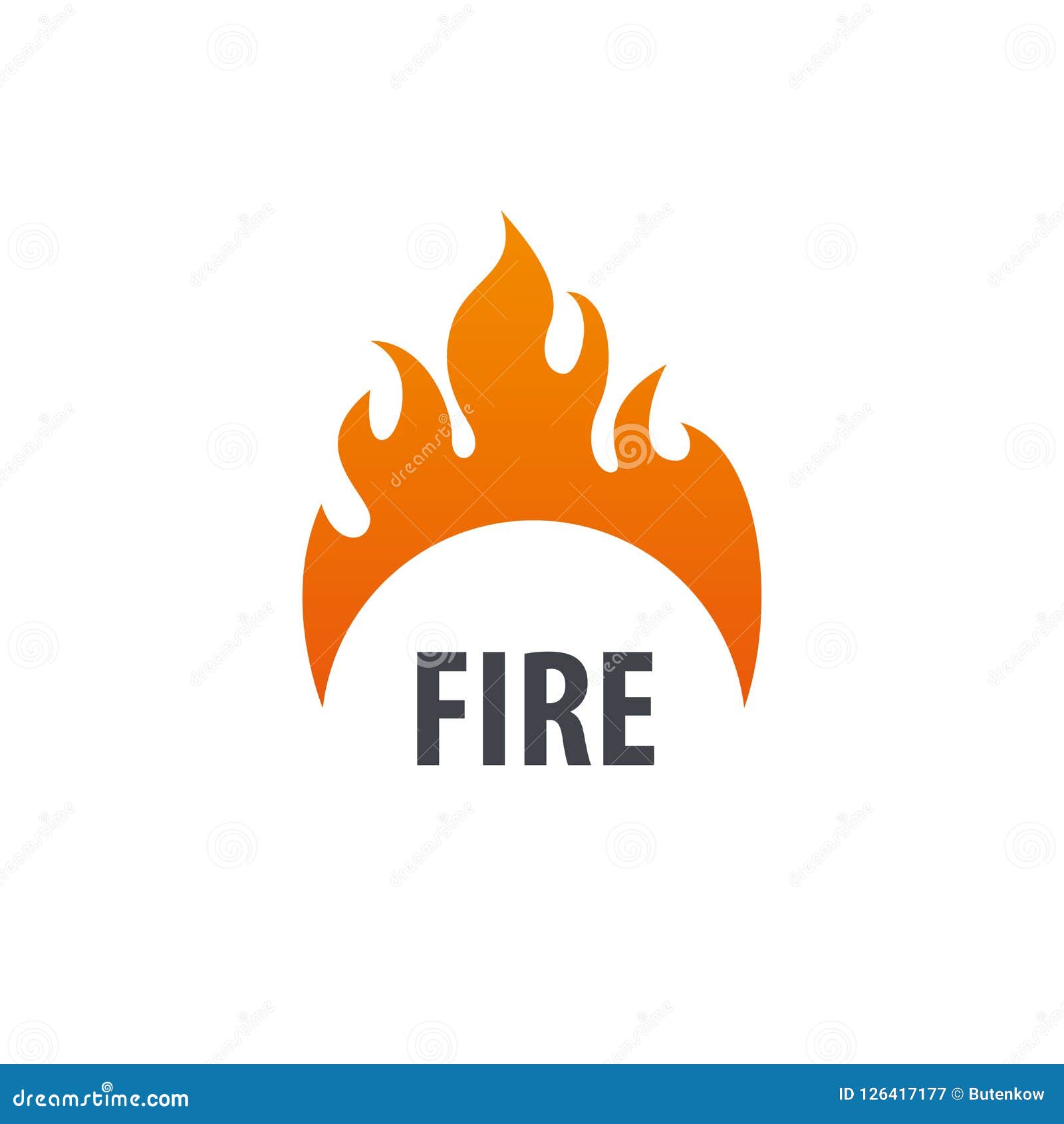 Fire vector logo stock vector. Illustration of fiery - 126417177
