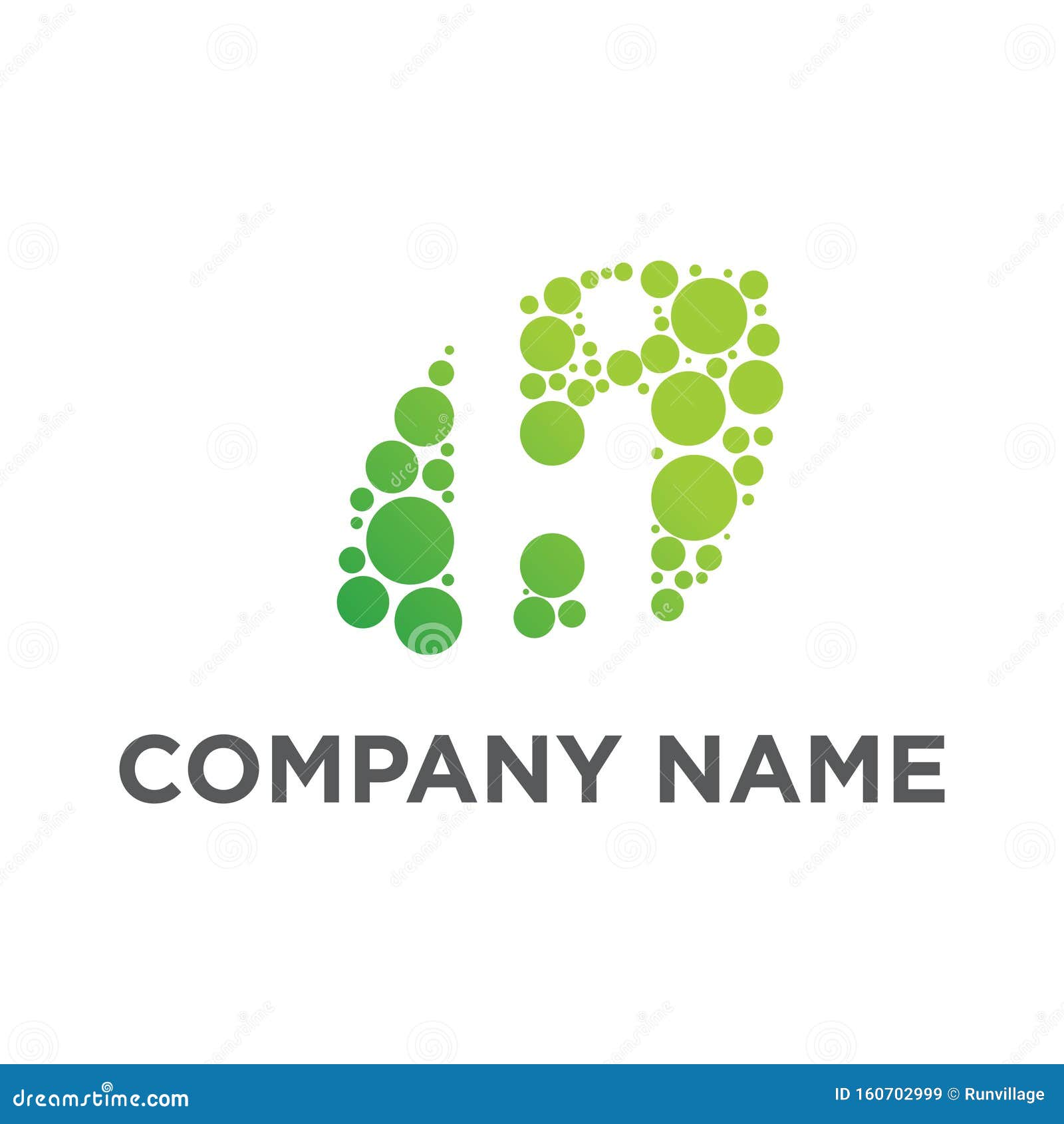 Logo Template for Hi Brand Name Using Hi Initial Stock Illustration ...