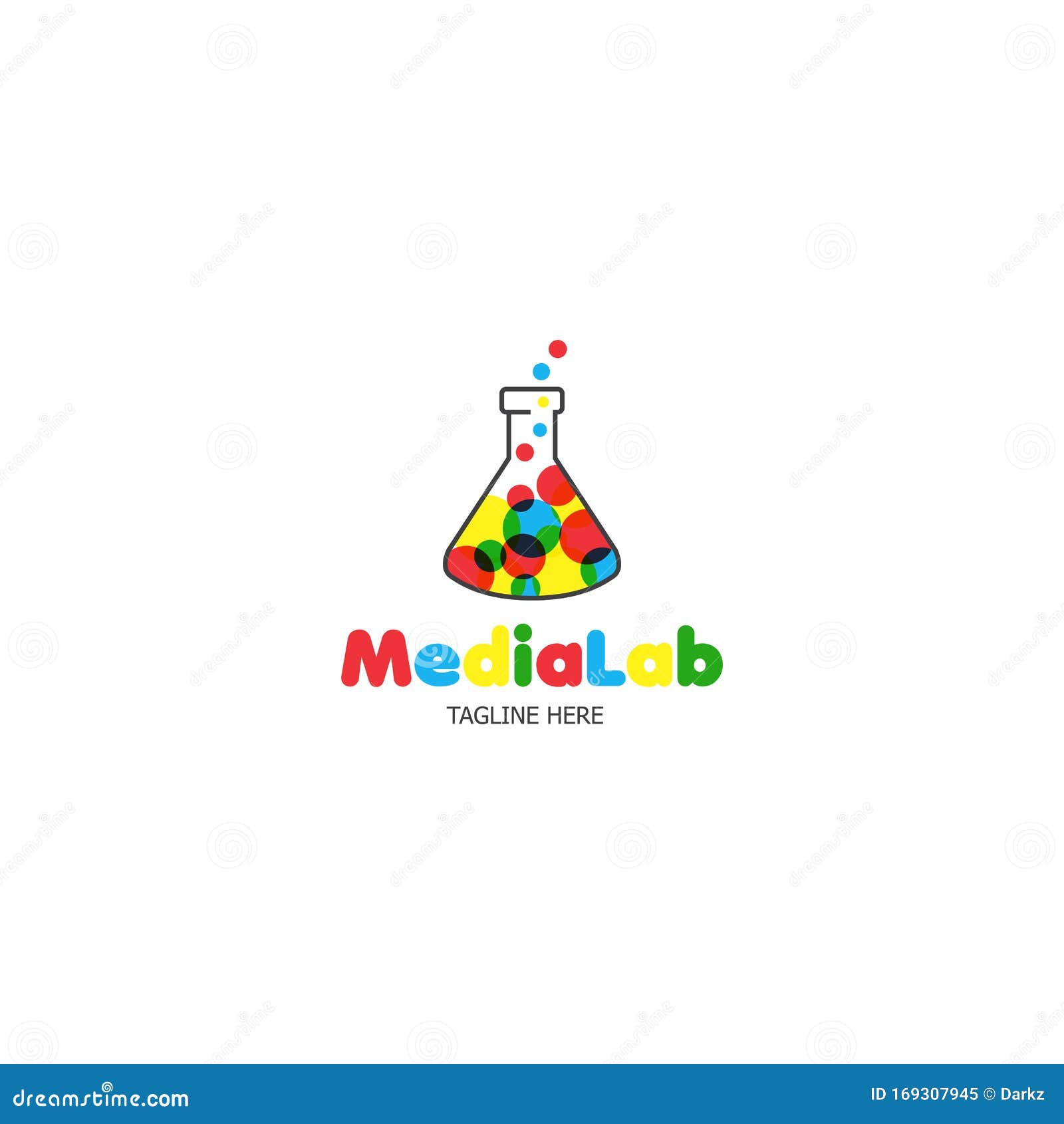 Logo Template Media Laboratory Stock Illustration - Illustration of ...