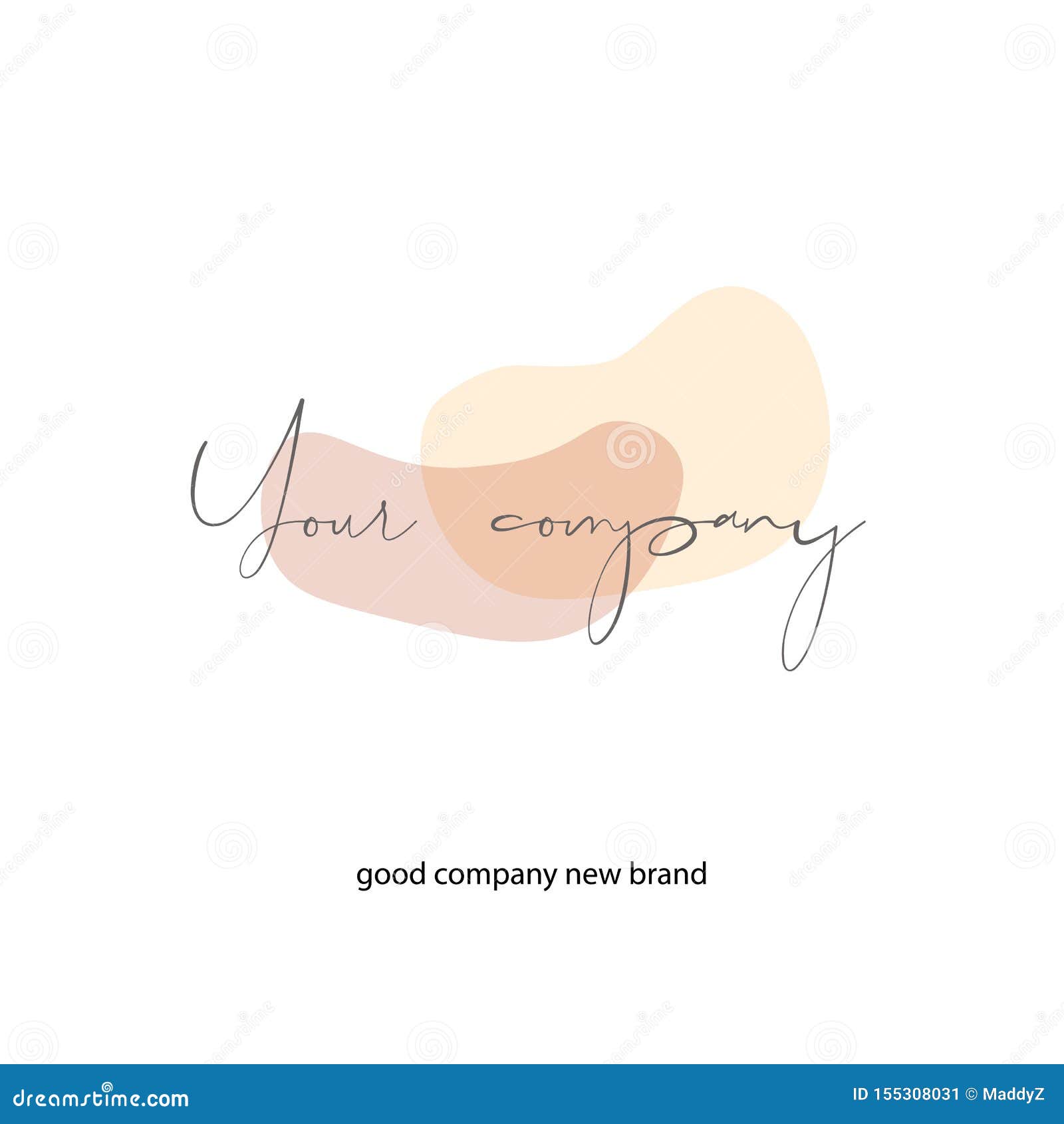 Logo Template with Minimal Pastel Shapes. Business Branding Creative ...