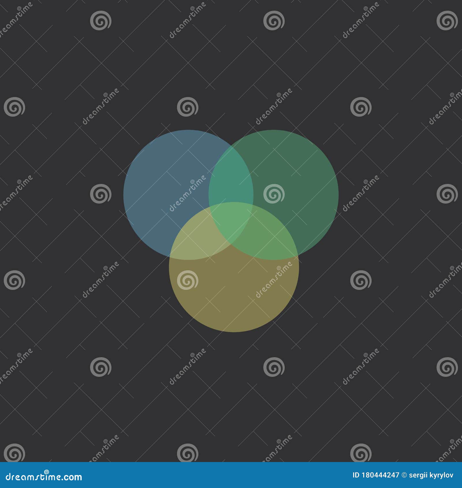 Abstract Sign of Three Merged Circles Logo. Infinity Sign. Spectrum ...