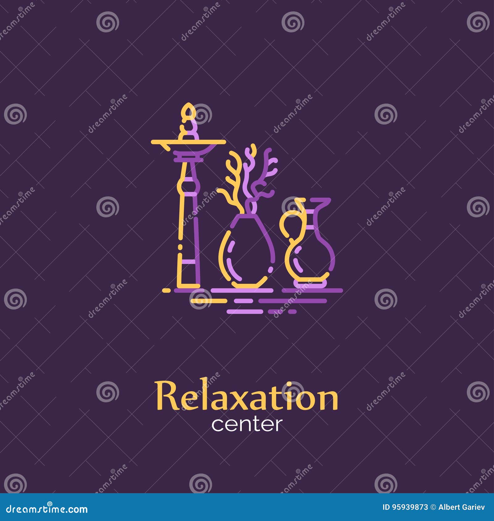 Logo Template - Relaxation Center Stock Illustration - Illustration of ...