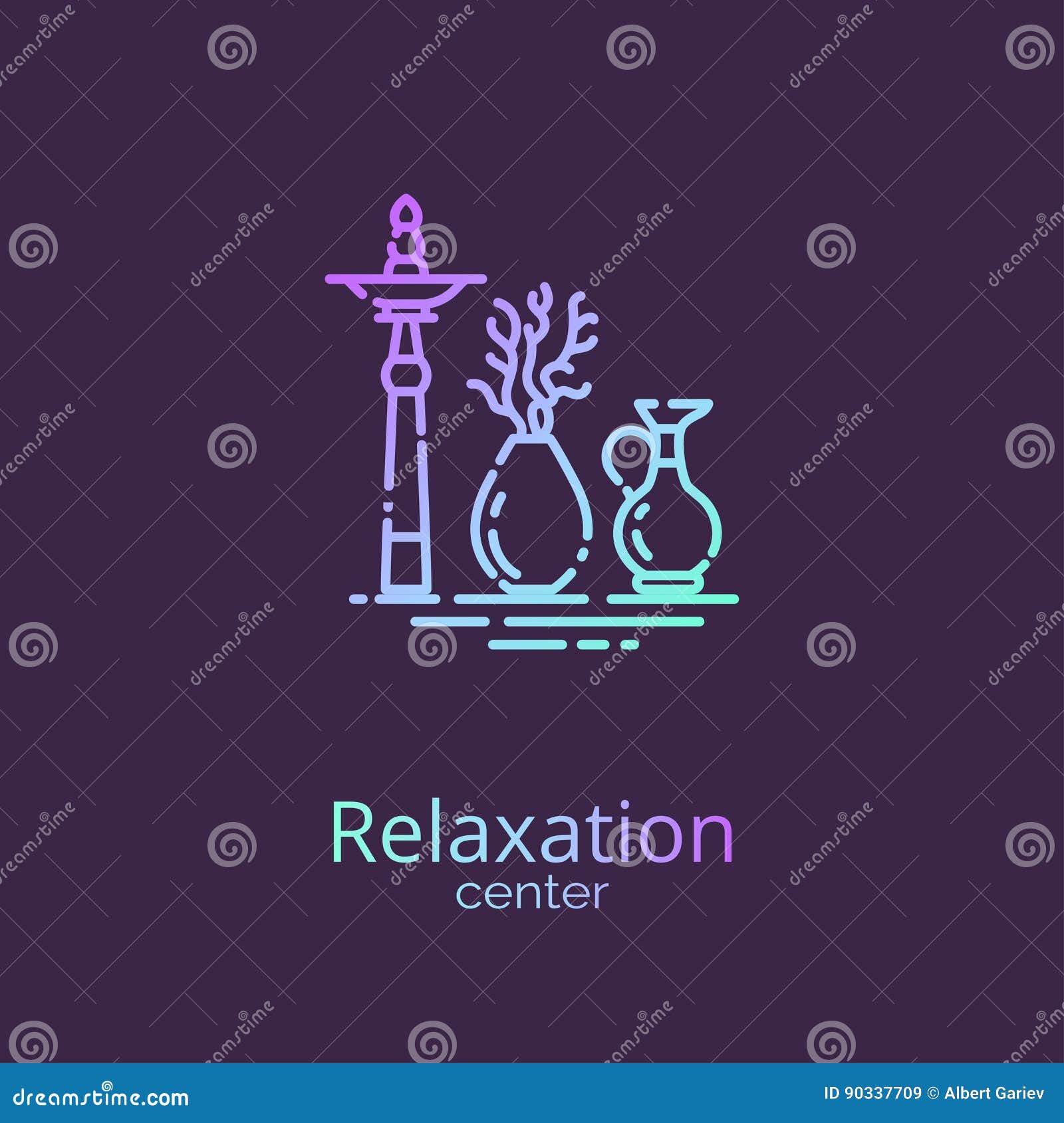Logo Template - Relaxation Center Stock Illustration - Illustration of ...