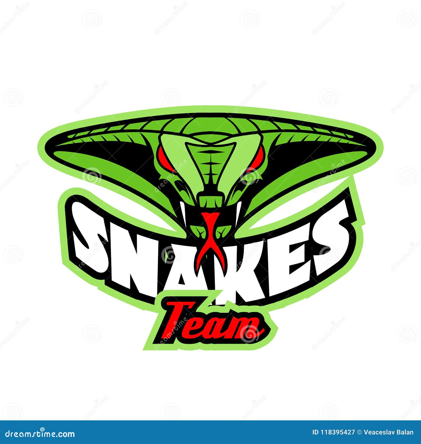 Logo Template with Snake Head. Stock Vector - Illustration of label ...