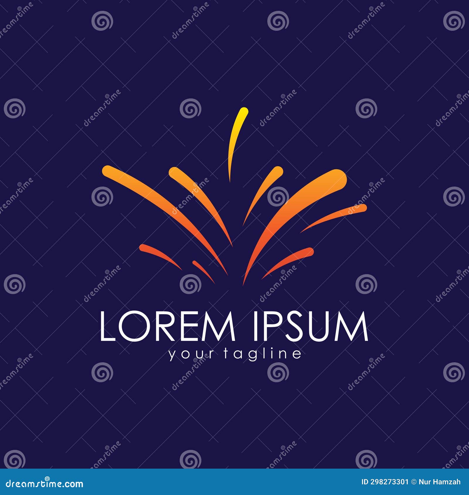 Logo Template of Sparkling Fireworks on Party Celebration Stock Vector ...