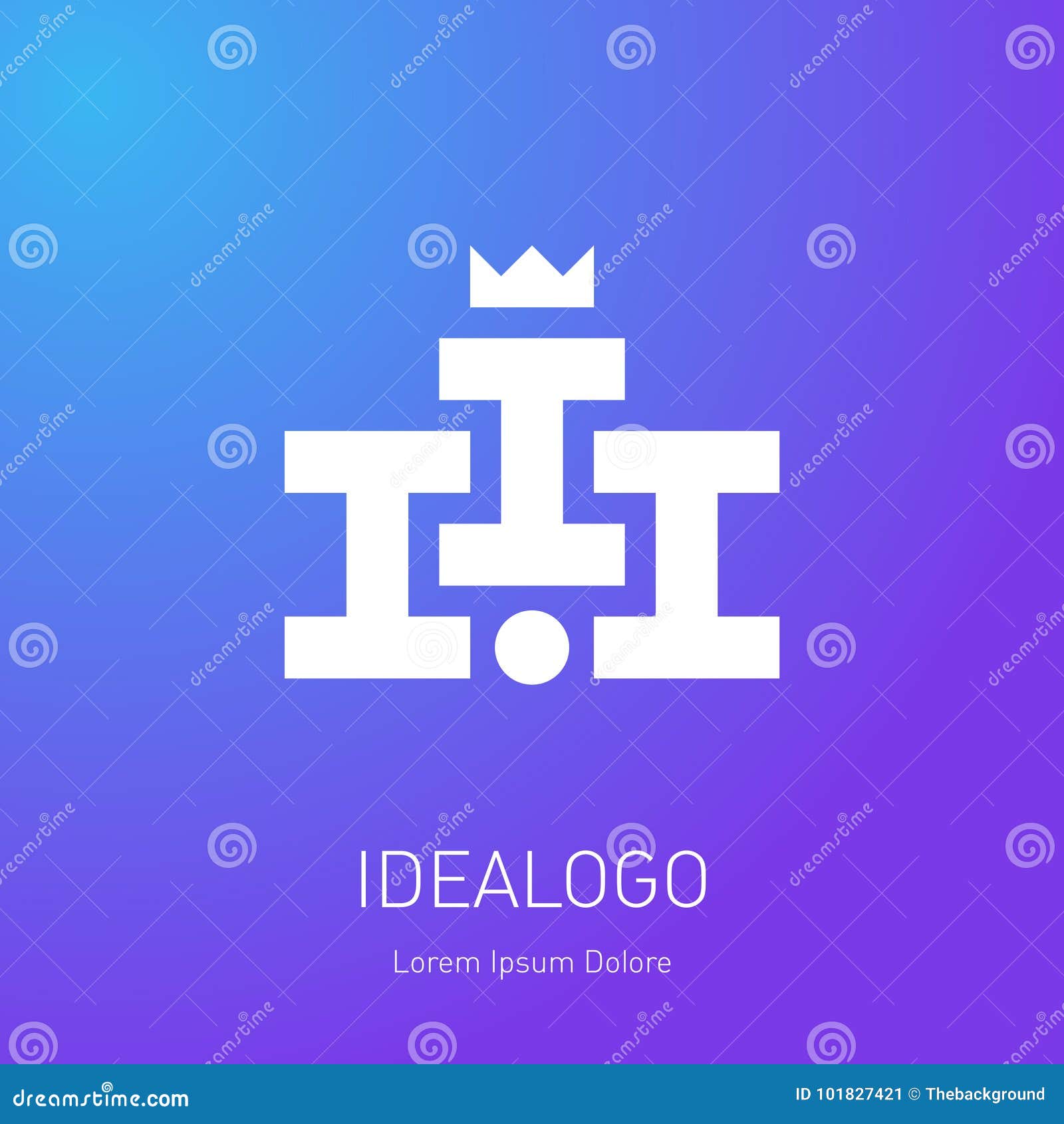 Logo Template with Three Letters Stock Vector - Illustration of ...