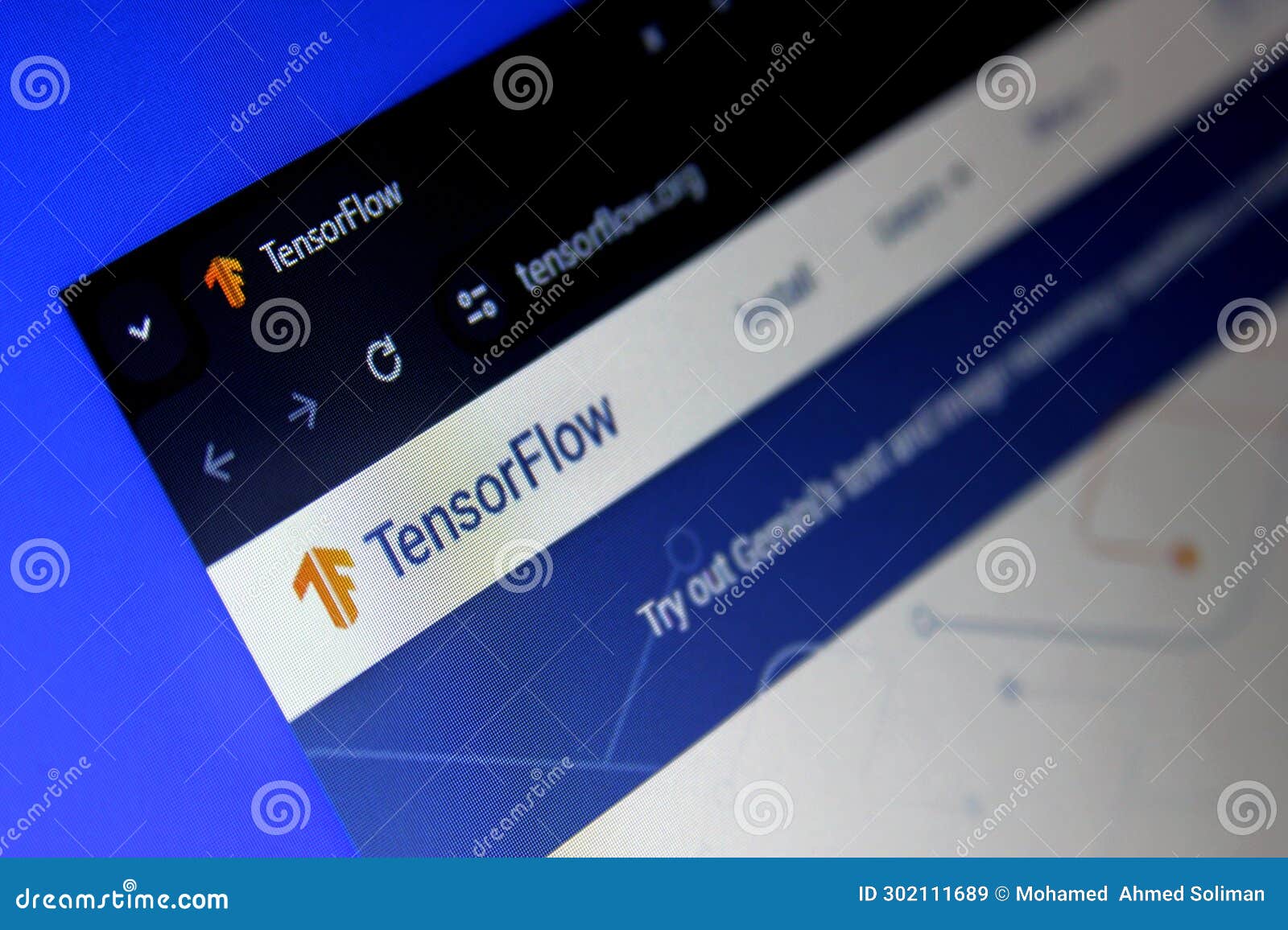 TensorFlow AI logo editorial stock image. Image of mobile - 302111689