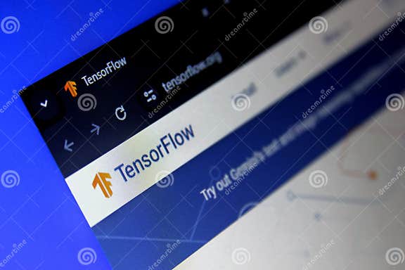 TensorFlow AI logo editorial stock image. Image of mobile - 302111689