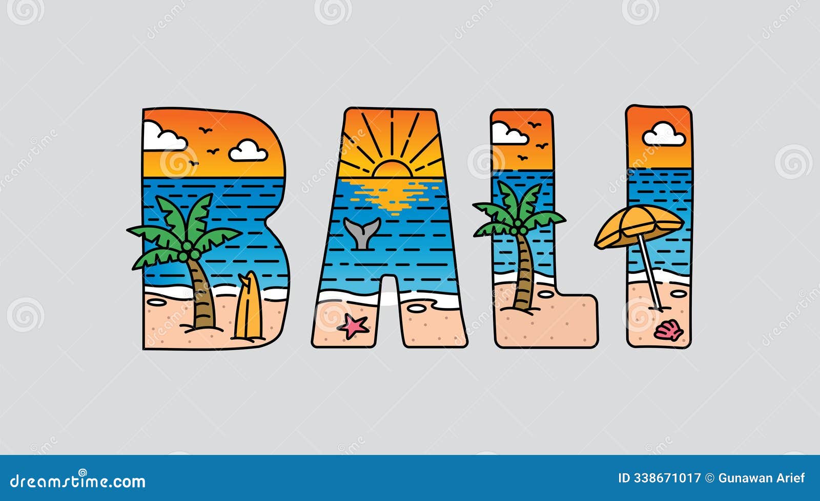 Logo Text Bali Design Vector. Cities in Indonesia Stock Vector ...