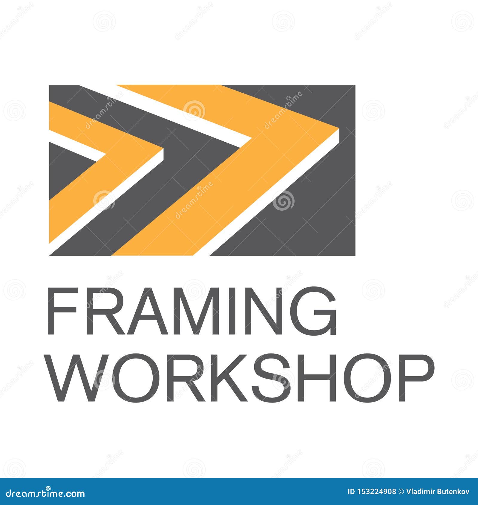 Logo on the Theme of Framing Workshop, Frame Stock Illustration ...
