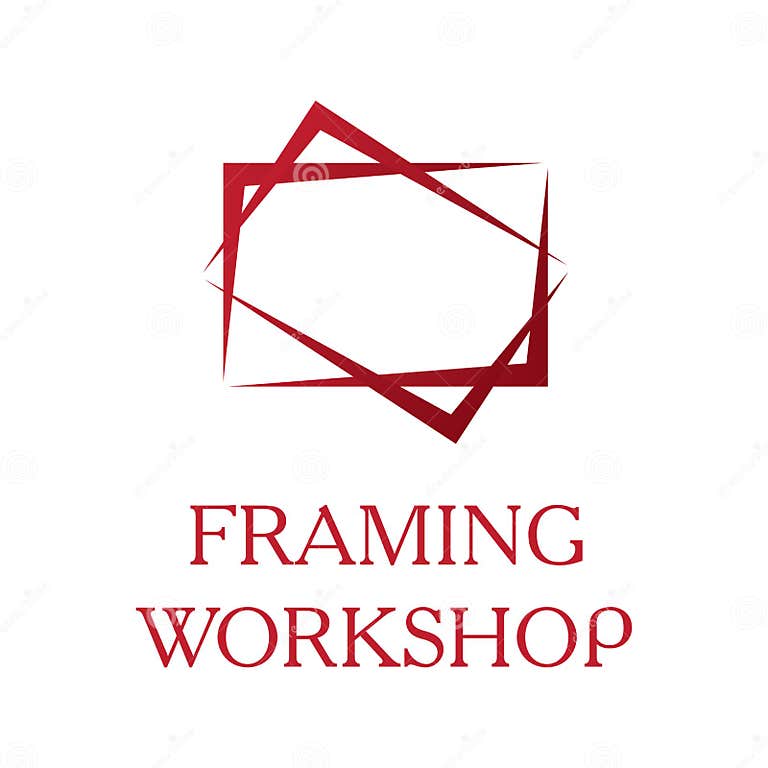 Logo on the Theme of Framing Workshop, Frame Stock Illustration ...