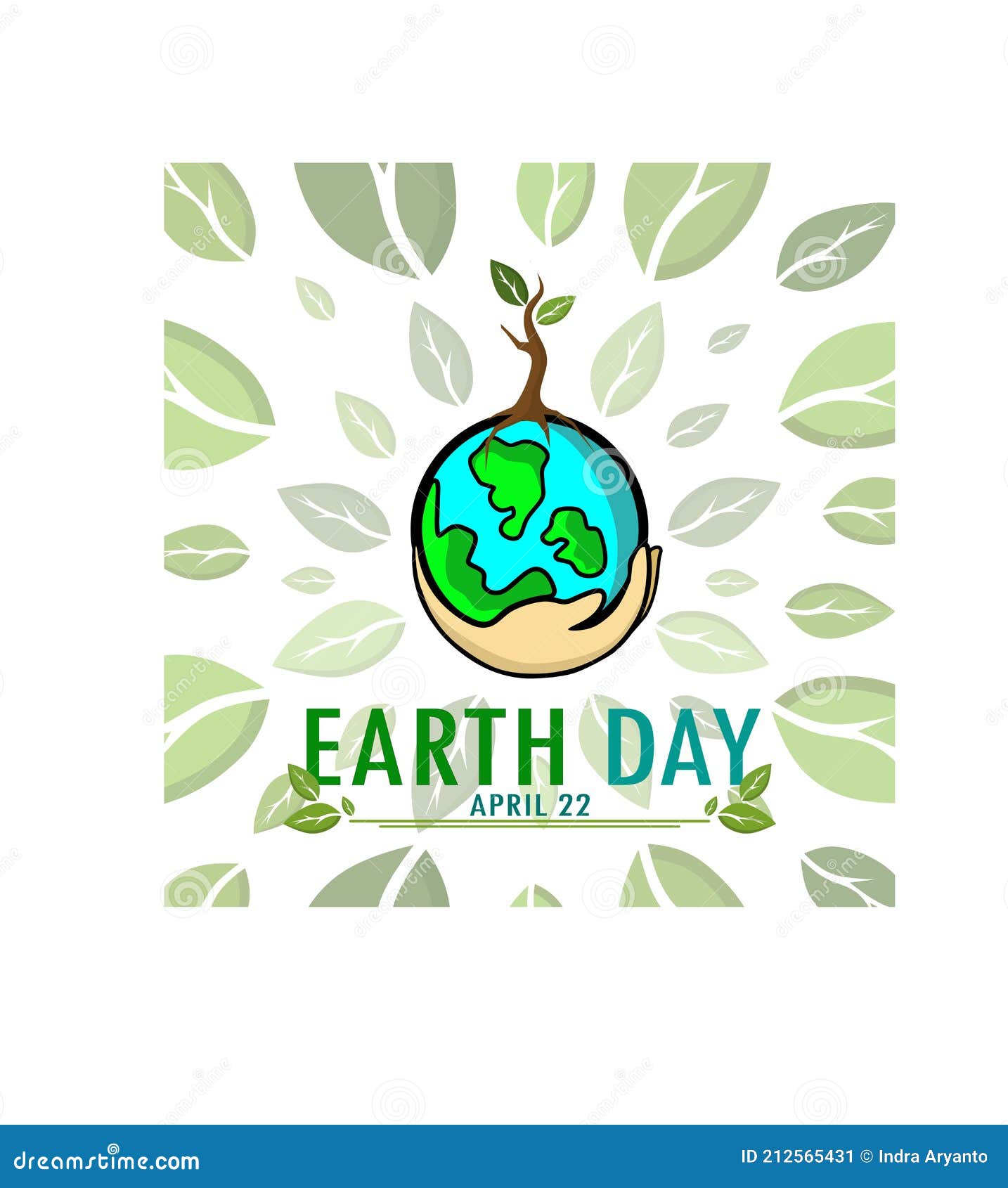 A Logo with the Theme of Protecting the Earth or Earth Day Logo Stock ...