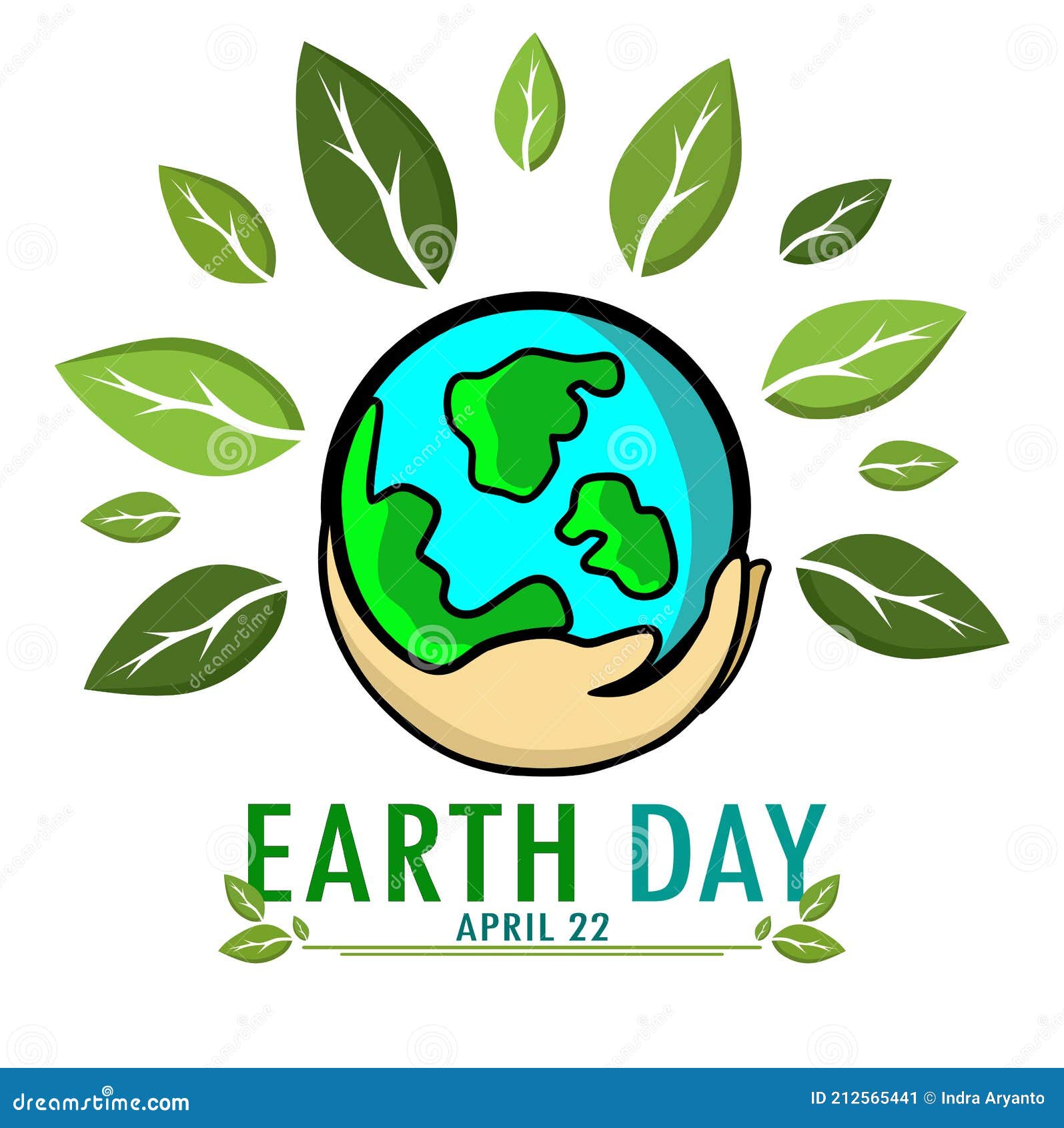 A Logo with the Theme of Protecting the Earth or Earth Day Logo Stock ...