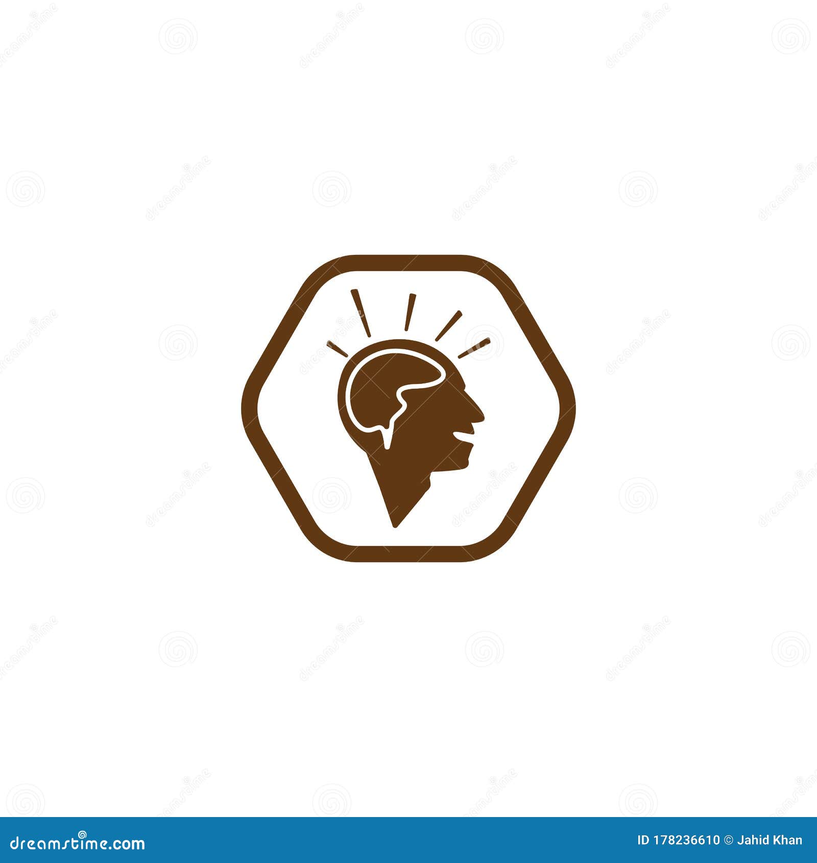 Logo Of Thought.Human Brain Logo. Vector Illustration | CartoonDealer ...