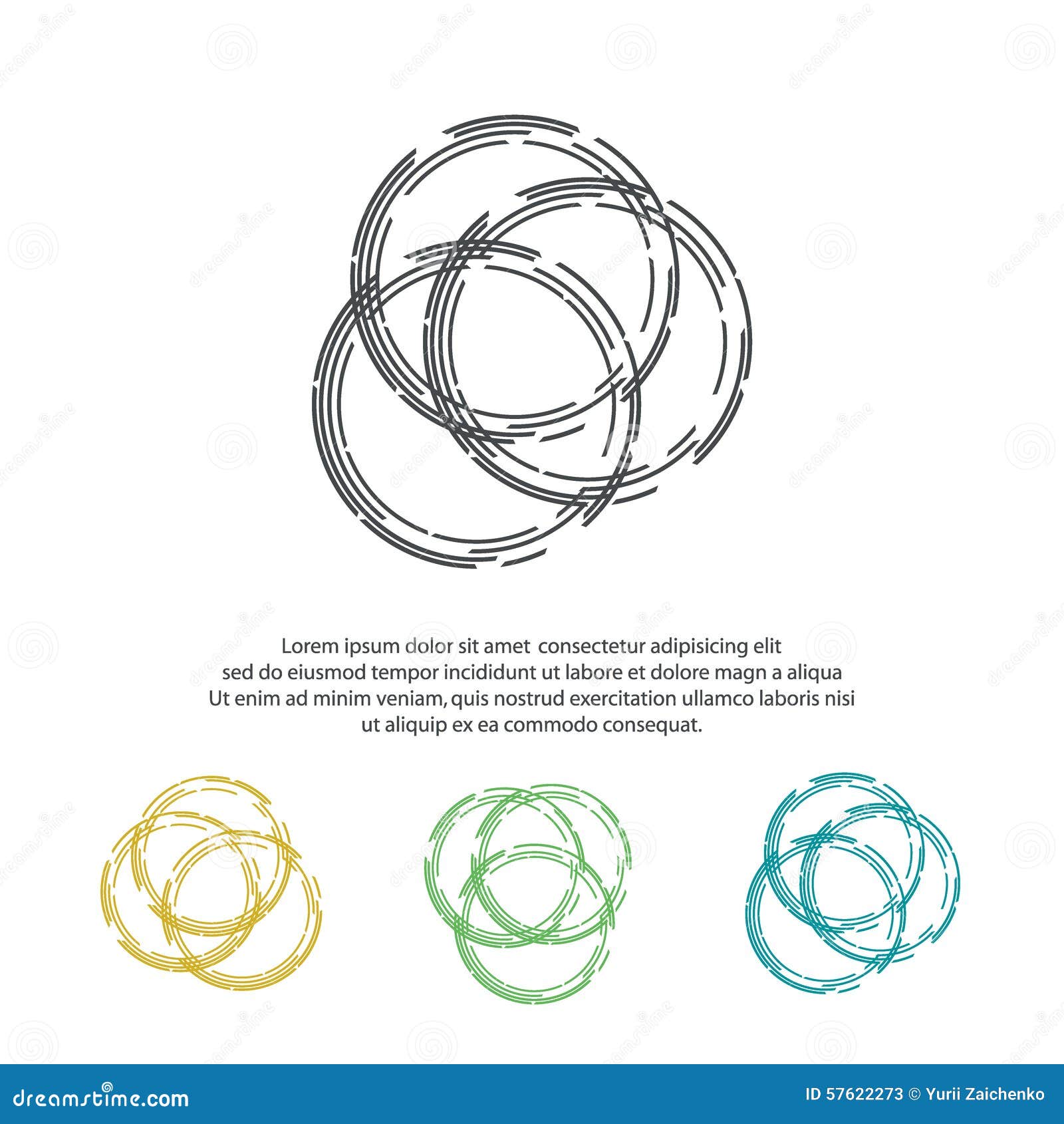 Logo Three Abstract Circle Signs Stock Illustration - Illustration of ...