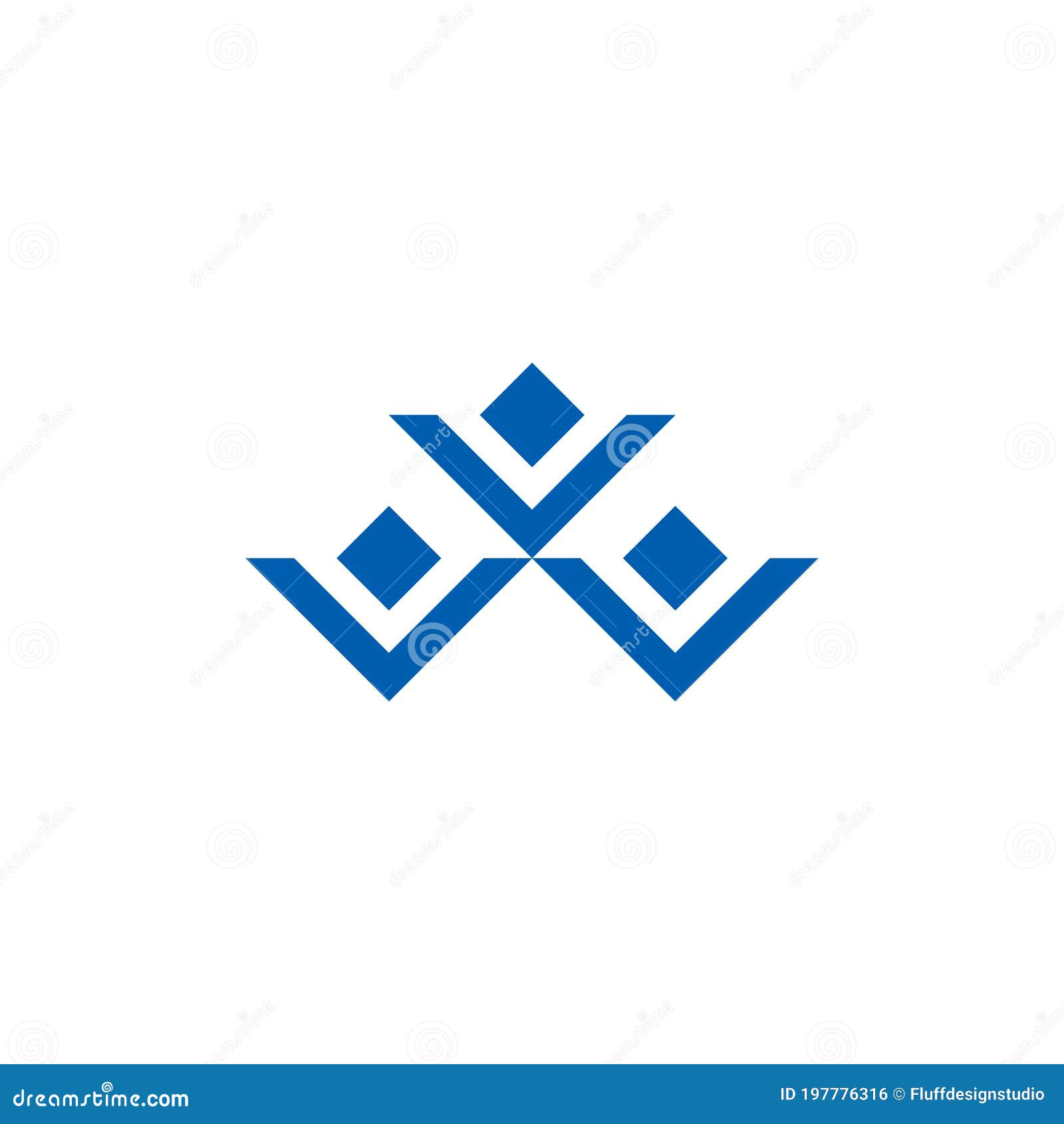 The Logo of the Three Diamond Man Shapes Stock Vector - Illustration of ...