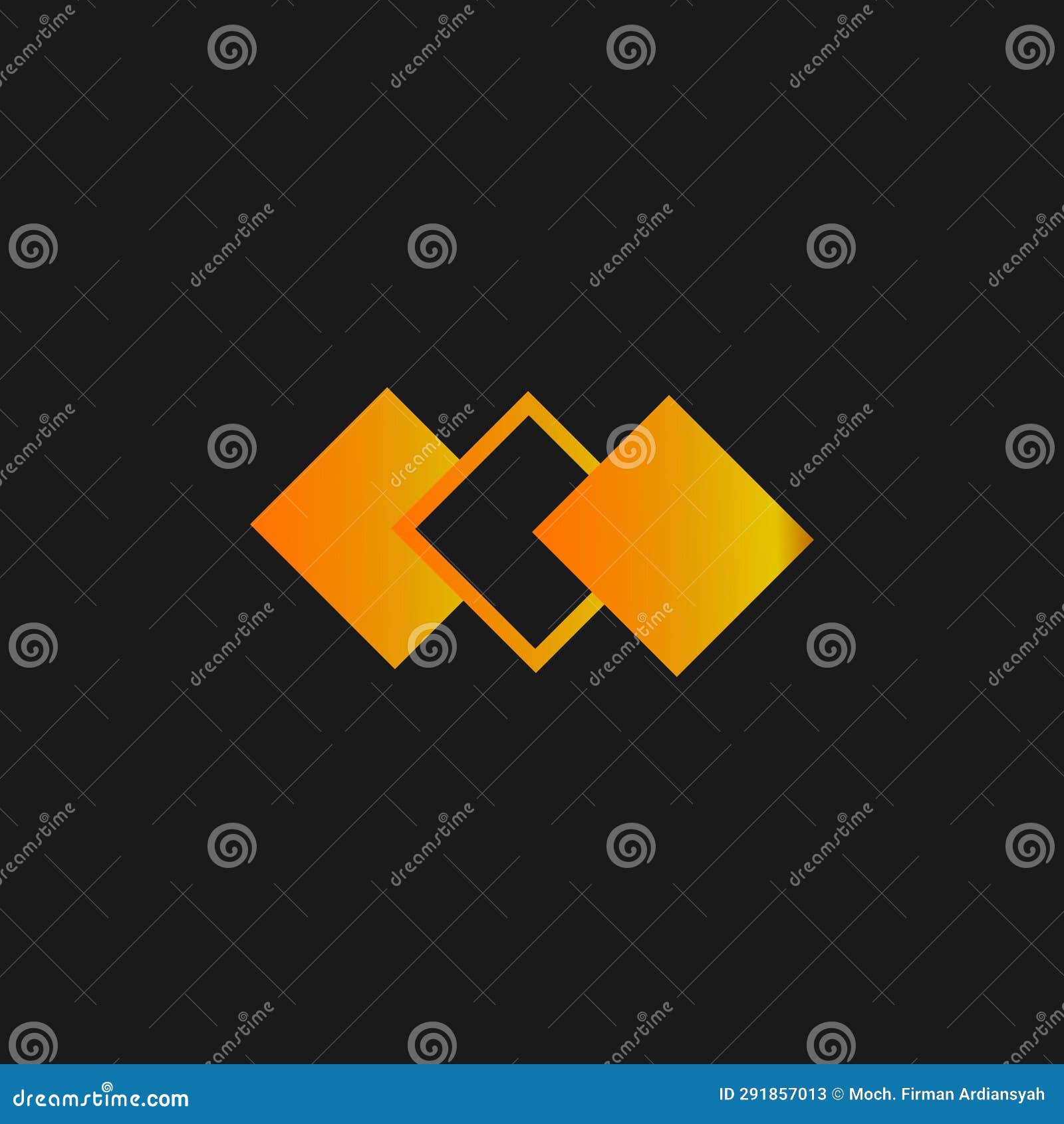 Logo of Three Rectangles Arranged in a Row Stock Illustration ...