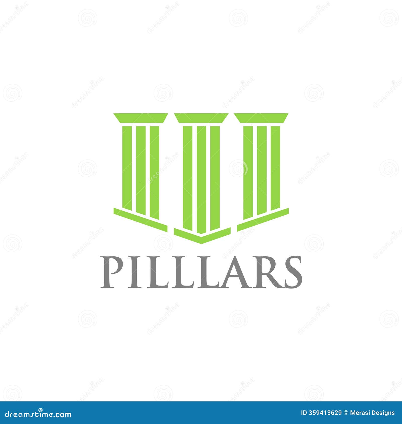 Logo Three Roman Column Ruins In Ephesus Cartoon Vector | CartoonDealer ...
