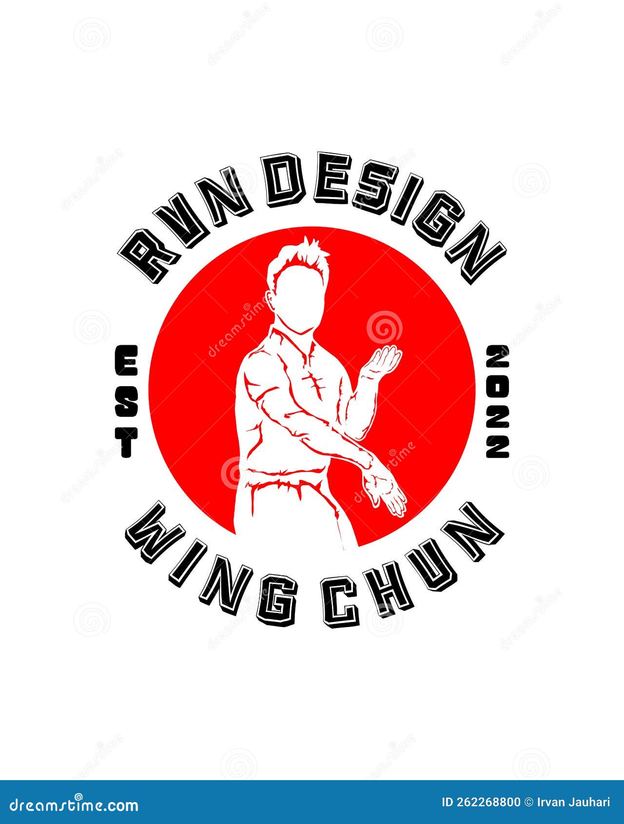 Wing Chun Simple Logo Vector Stock Illustration - Illustration of ...