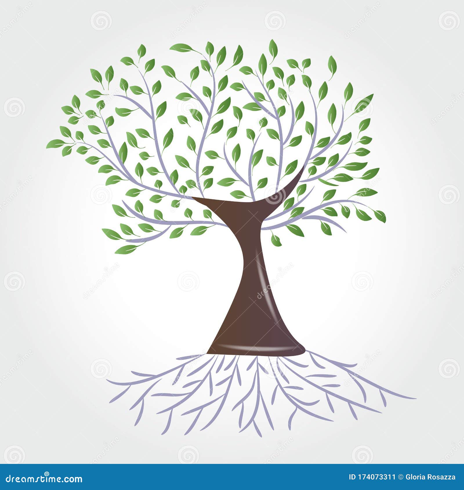 Logo Tree with Roots Ecology Symbol Icon Logotype Vector Stock Vector ...