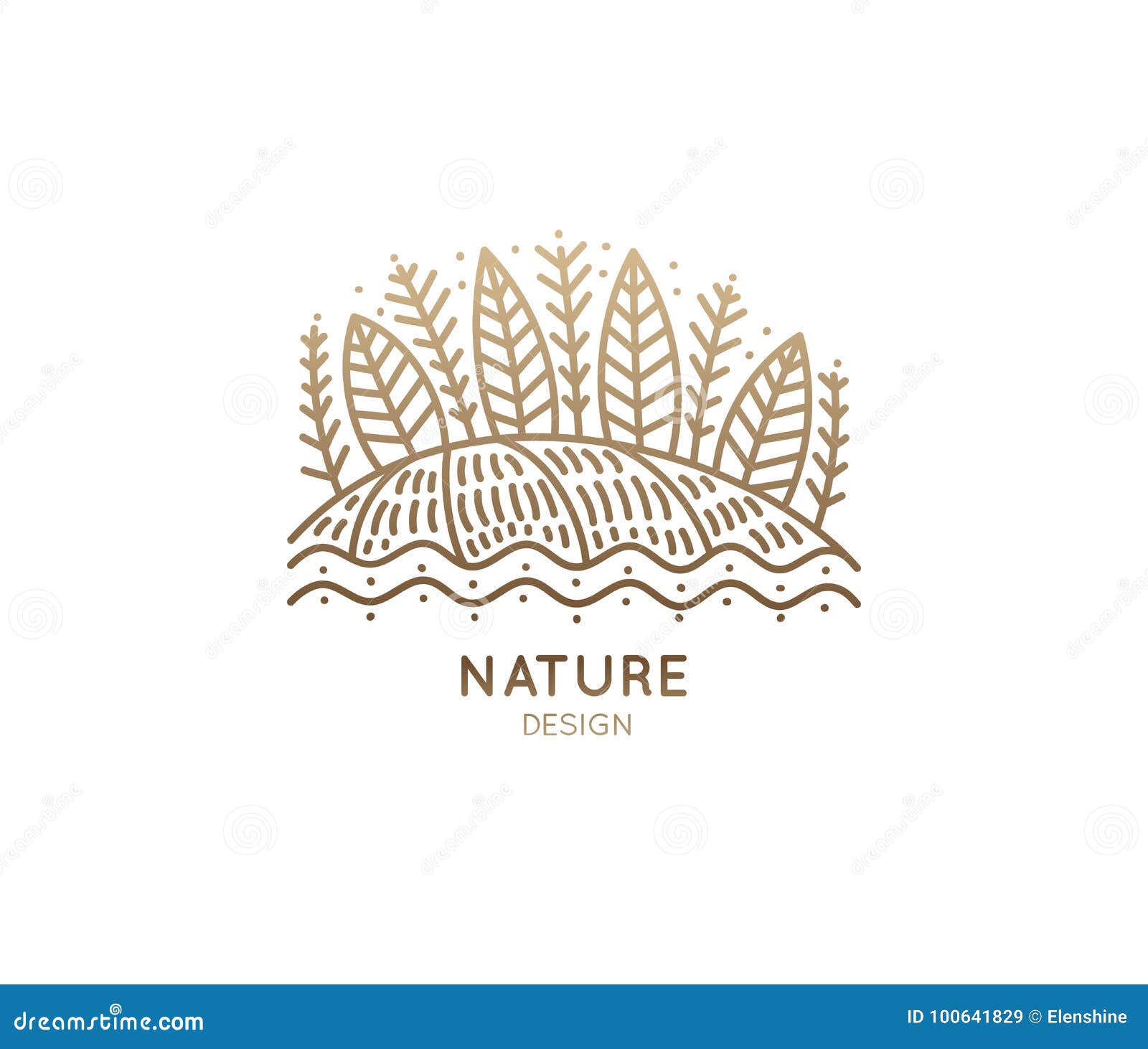 Logo of trees and fields stock vector. Illustration of organic - 100641829