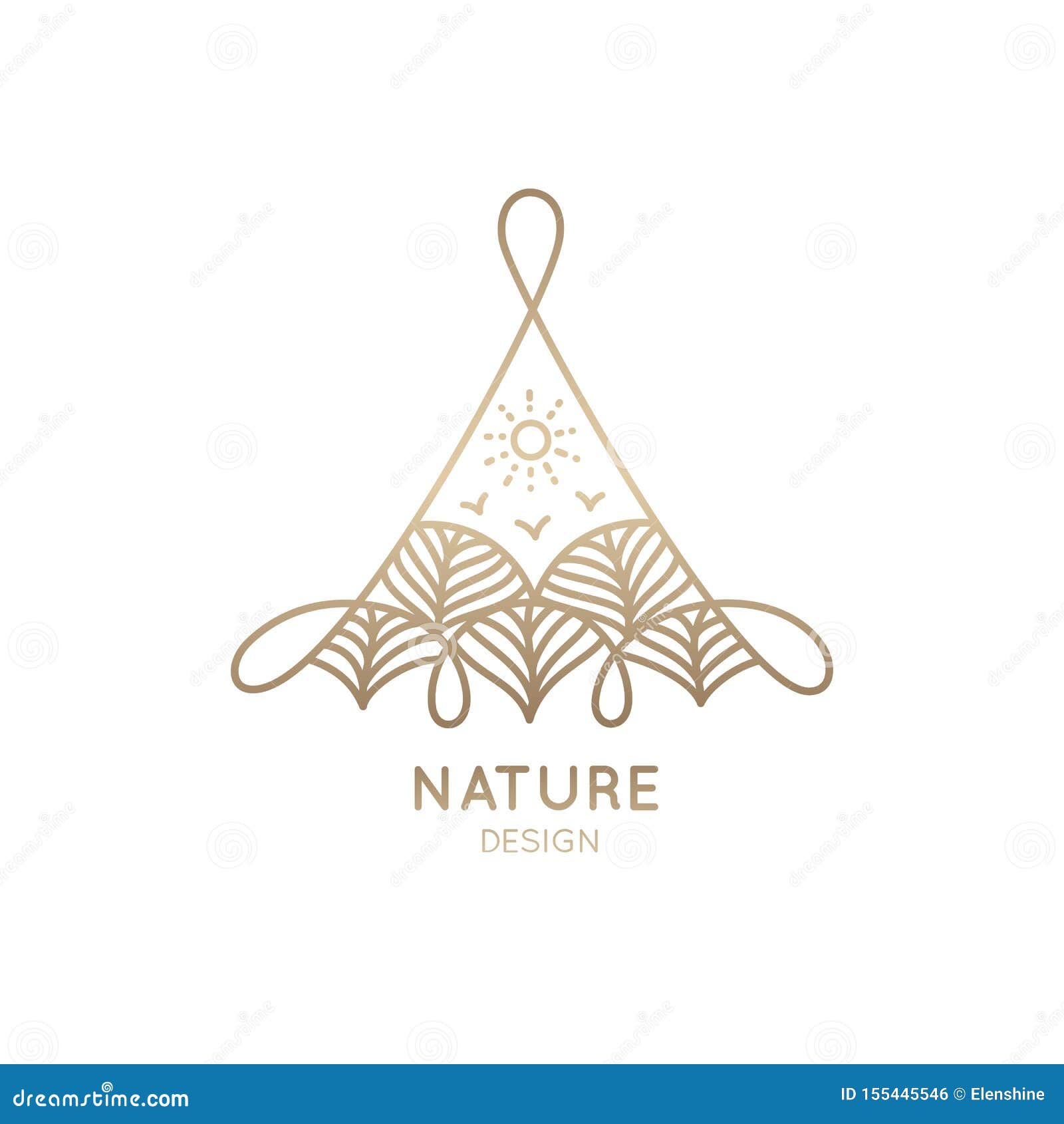 Logo trees in triangle stock illustration. Illustration of adventure ...