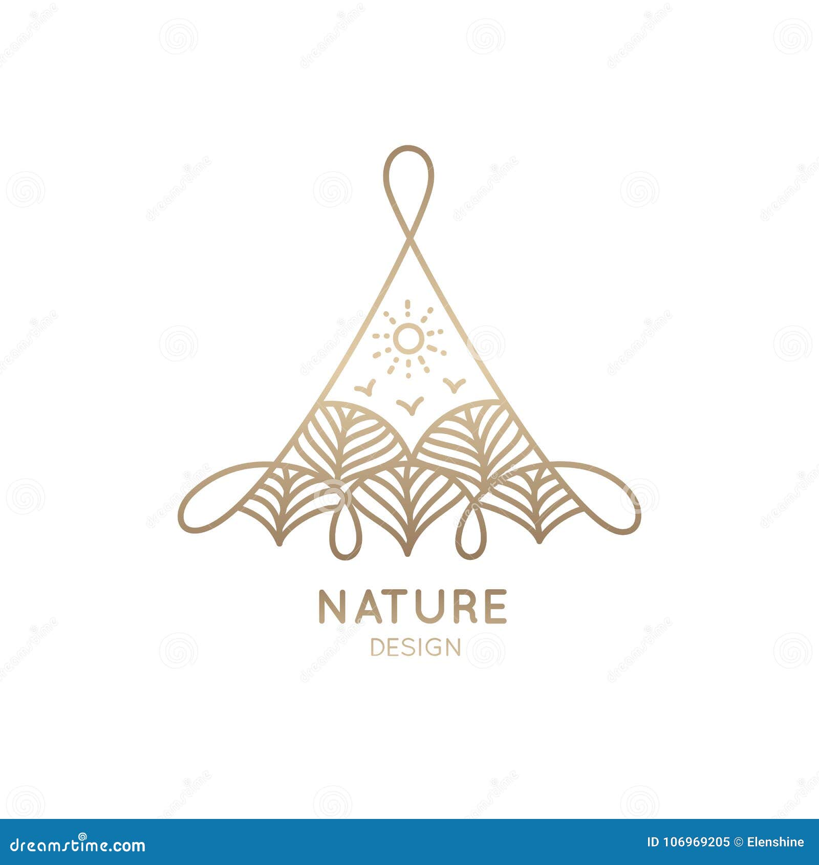 Logo trees in triangle stock vector. Illustration of journey - 106969205