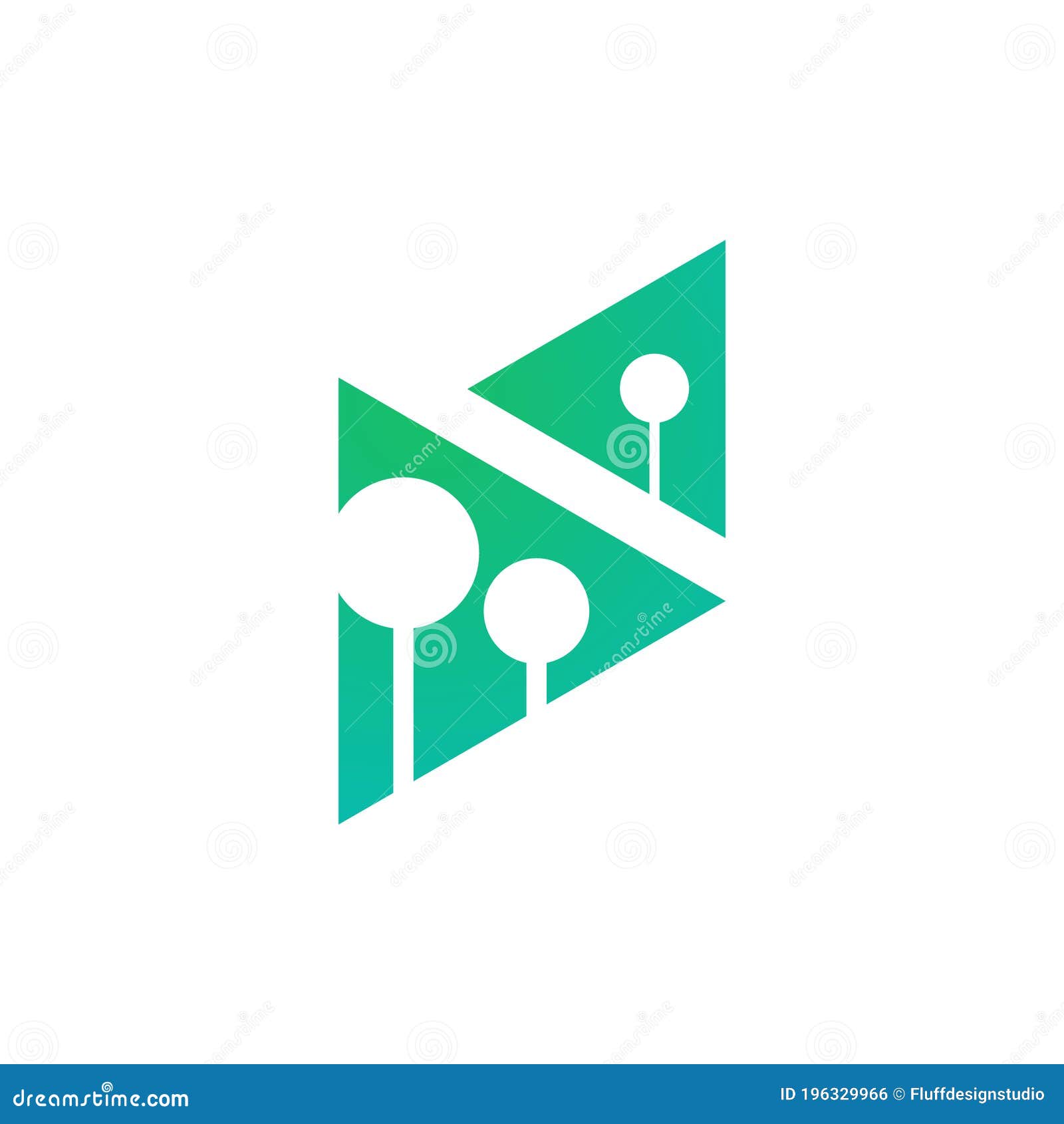 The Logo of Trees in Two Triangle Shapes Stock Vector - Illustration of ...