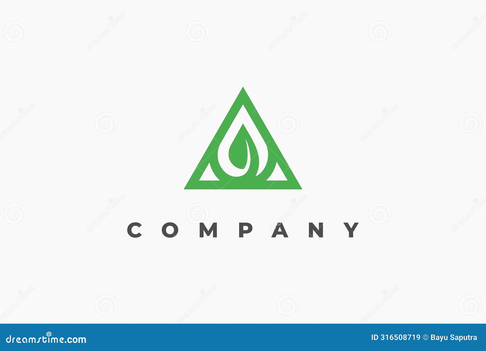 Logo Triangle and Leaf Green Pyramid Stock Illustration - Illustration ...