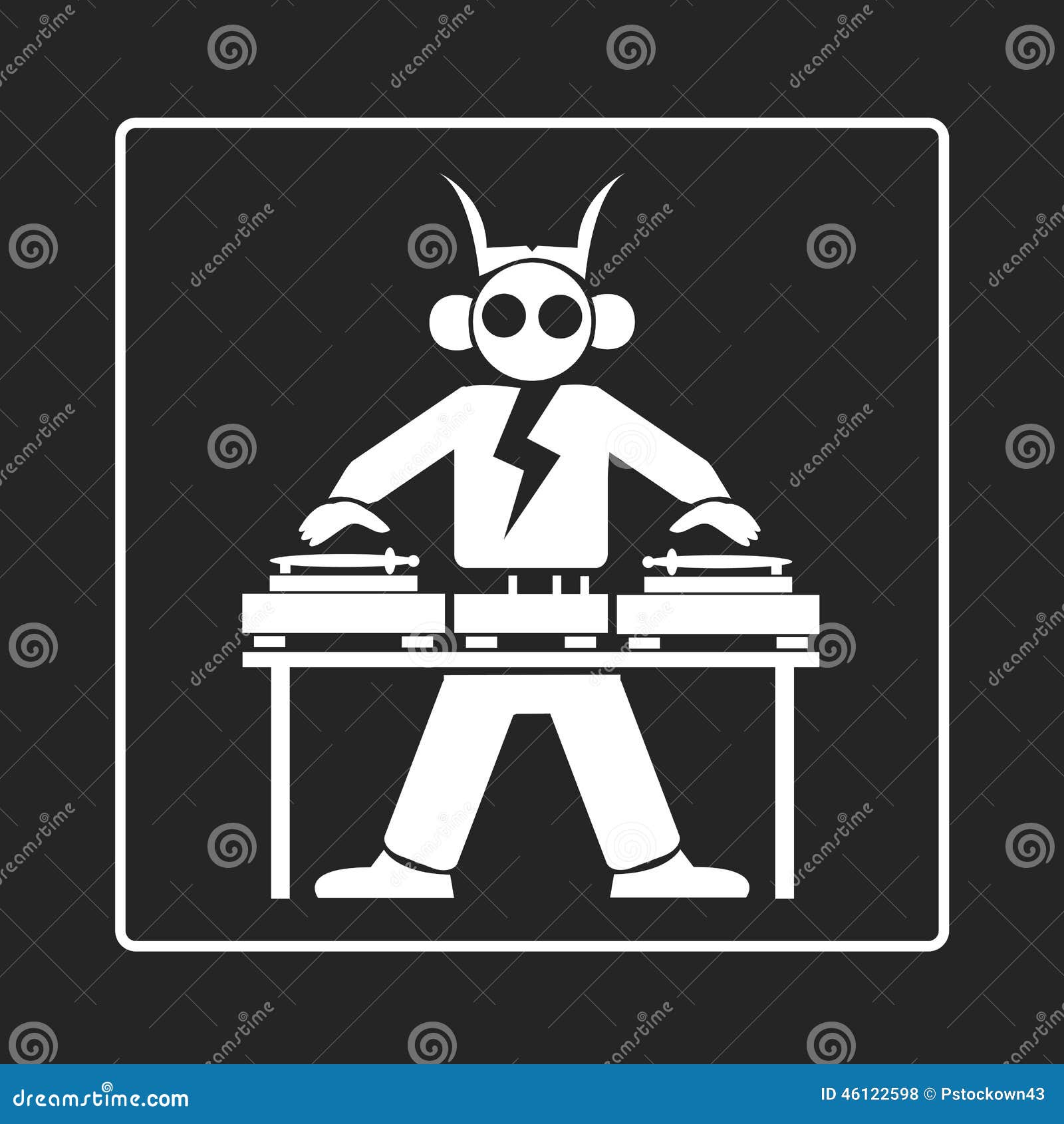 Logo Turntable stock vector. Illustration of indicator - 46122598