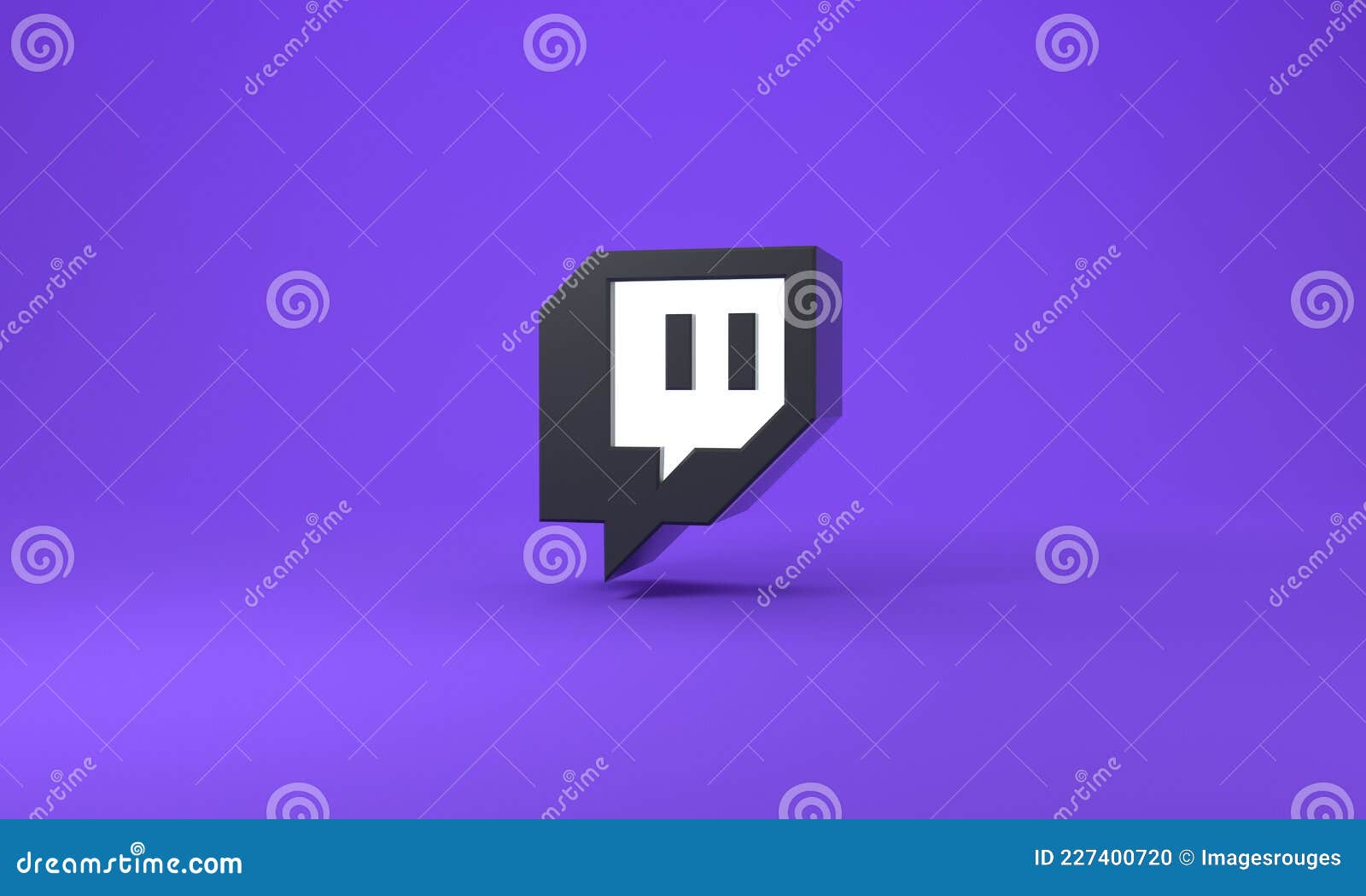 Logo Twitch Isolé Avec Fond Pourpre Image éditorial - Image du ...