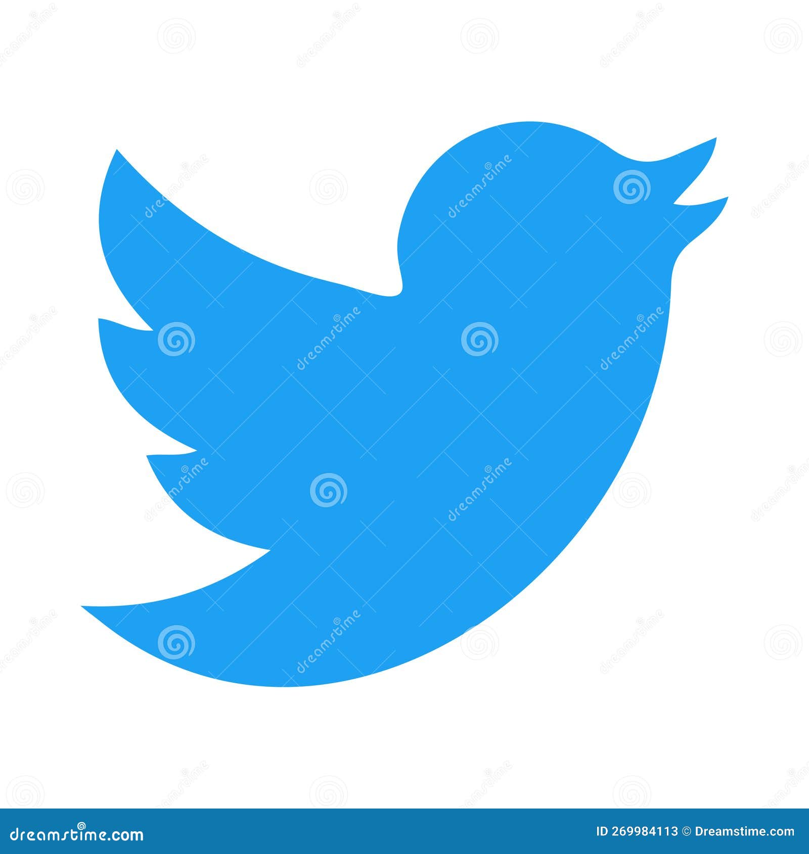 Logo of twitter editorial stock photo. Illustration of modern - 269984113