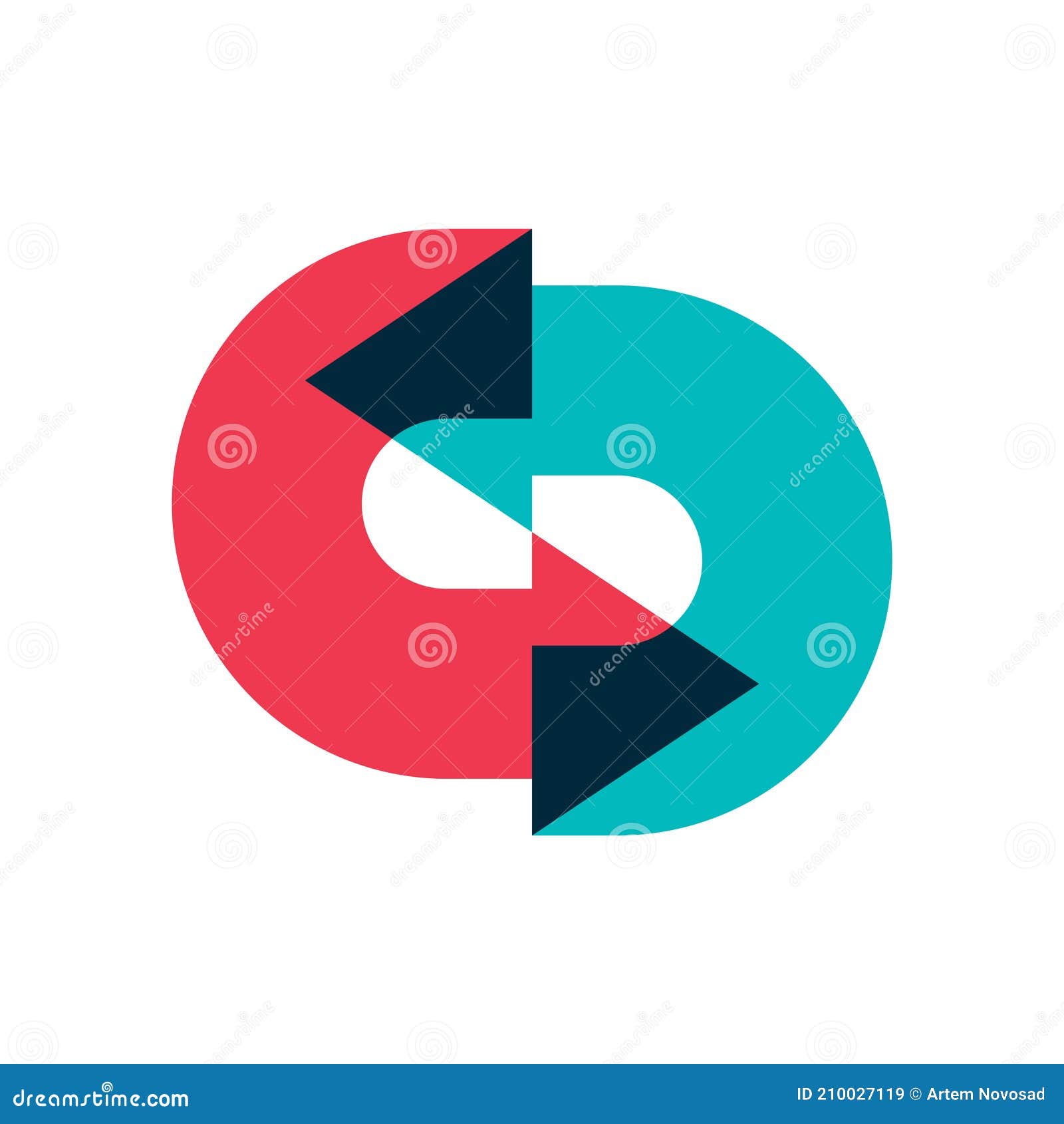 Logo of Two Arrows Moving in a Circle One after the Other with ... Logo of Two Arrows Moving in a Circle One after the Other with ...