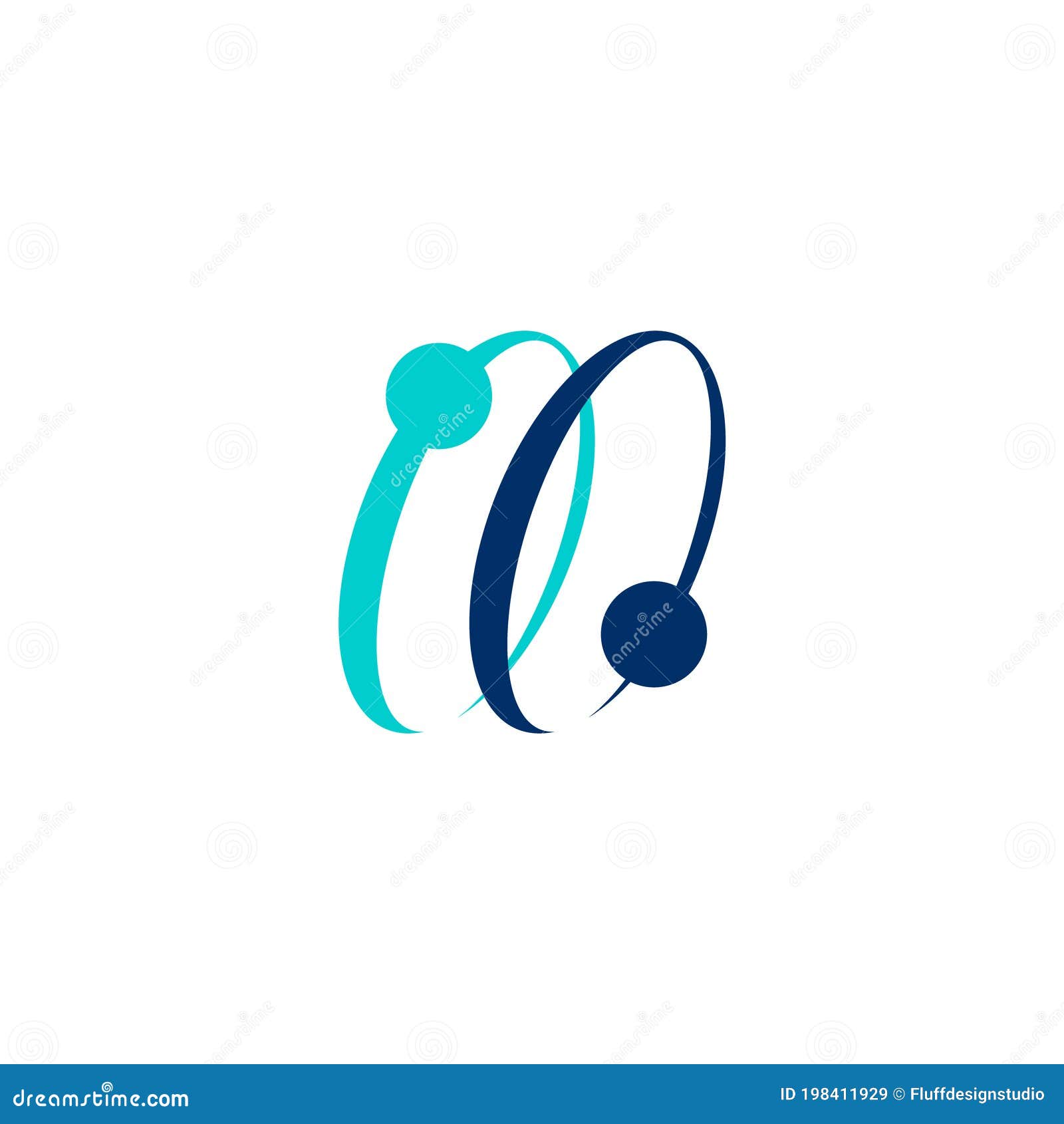 Logo of Two Circles Moving in Elliptical Orbits Stock Vector ...