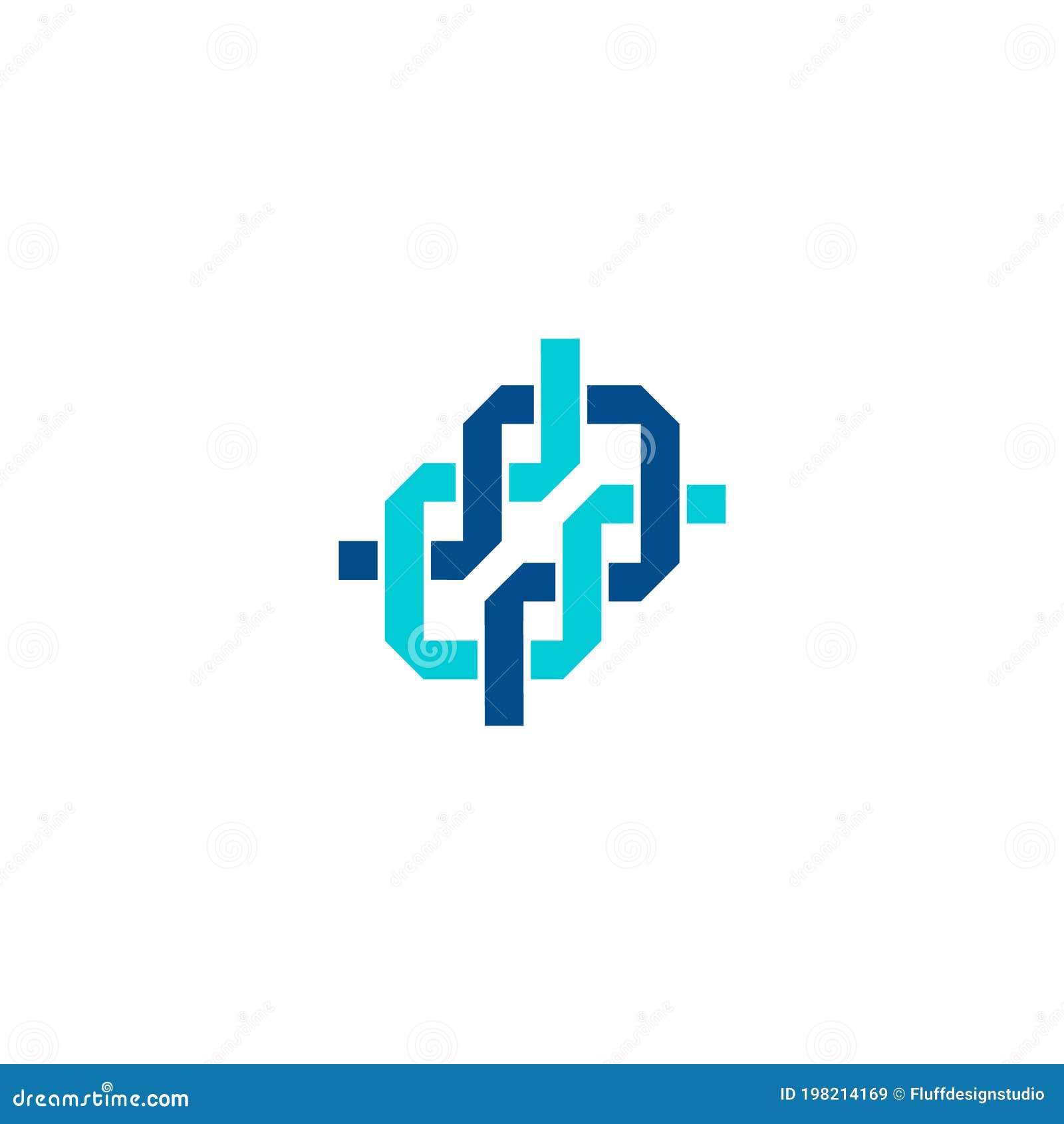 A Logo of Two Interlocking Square Ribbons Stock Vector - Illustration ...