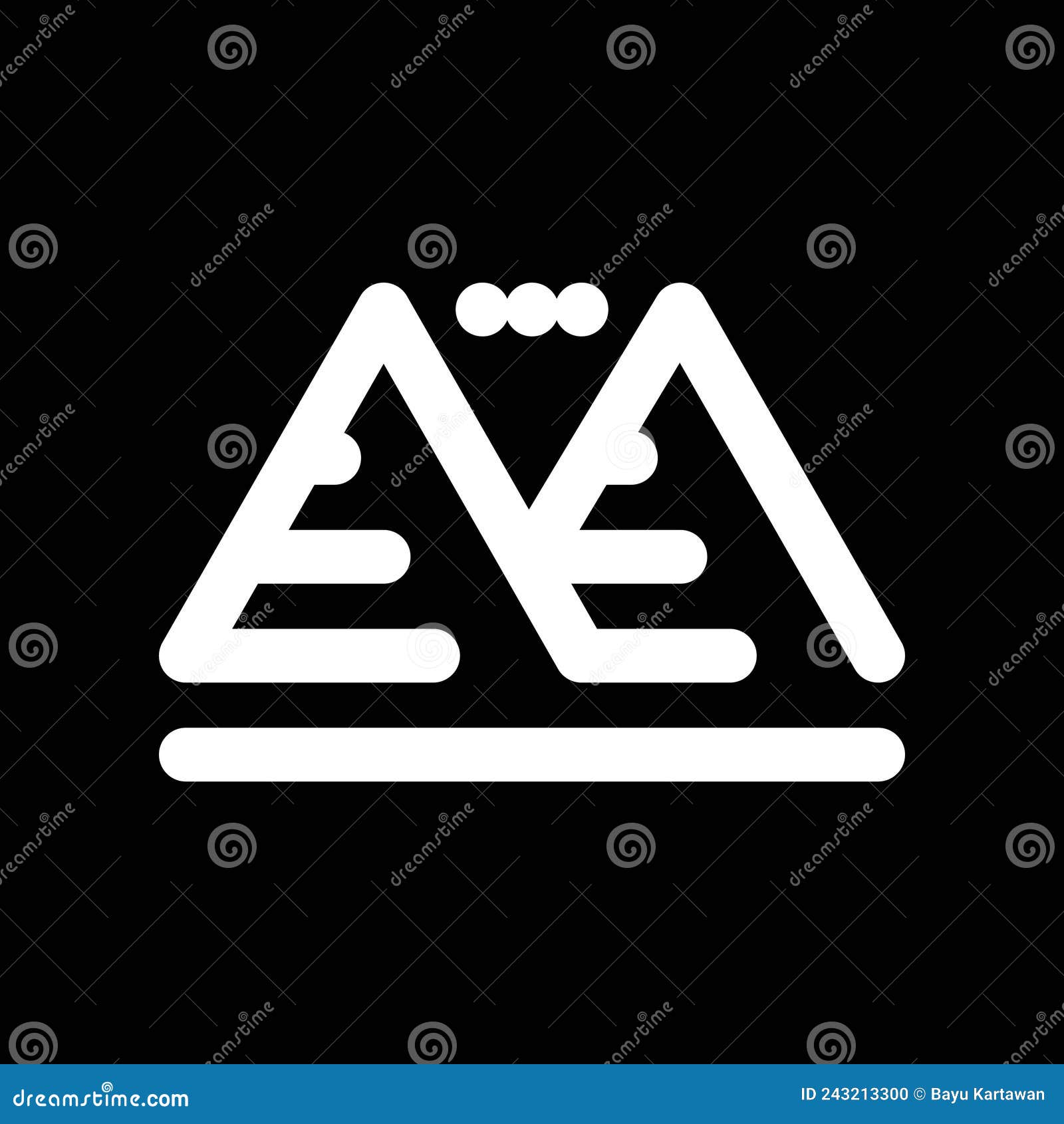 The Logo Of Two Mountains Is Depicted With A Simple Line Vector ...
