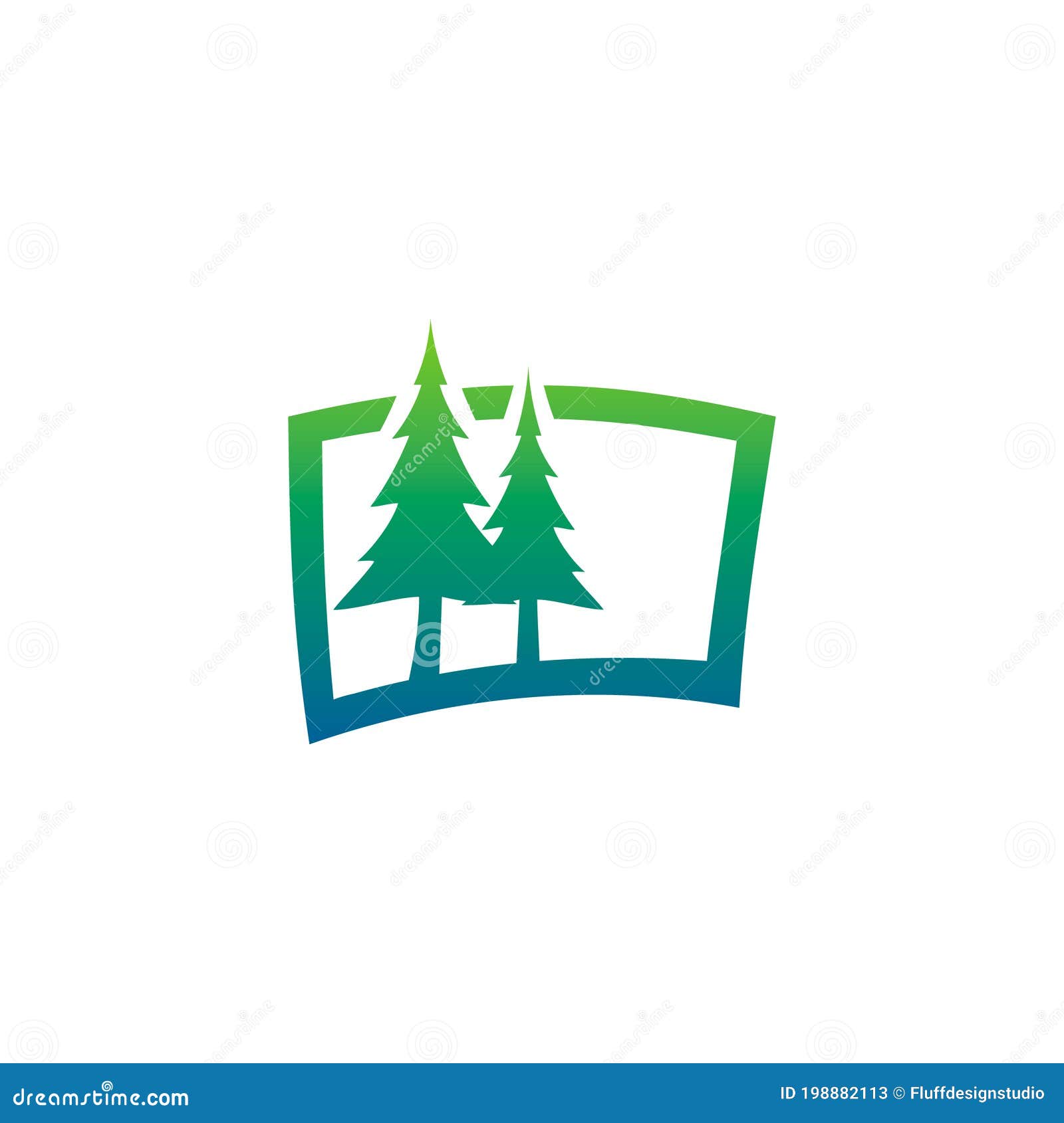 Logo of Two Trees in a Picture Frame Stock Vector - Illustration of ...