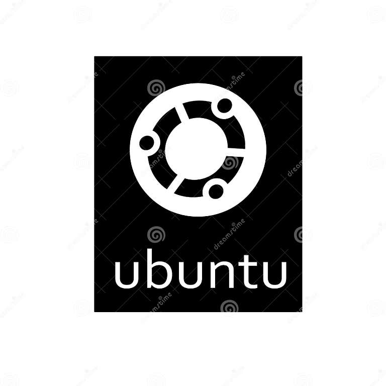 Ubuntu Operating System Logo on White Background Editorial Photography ...