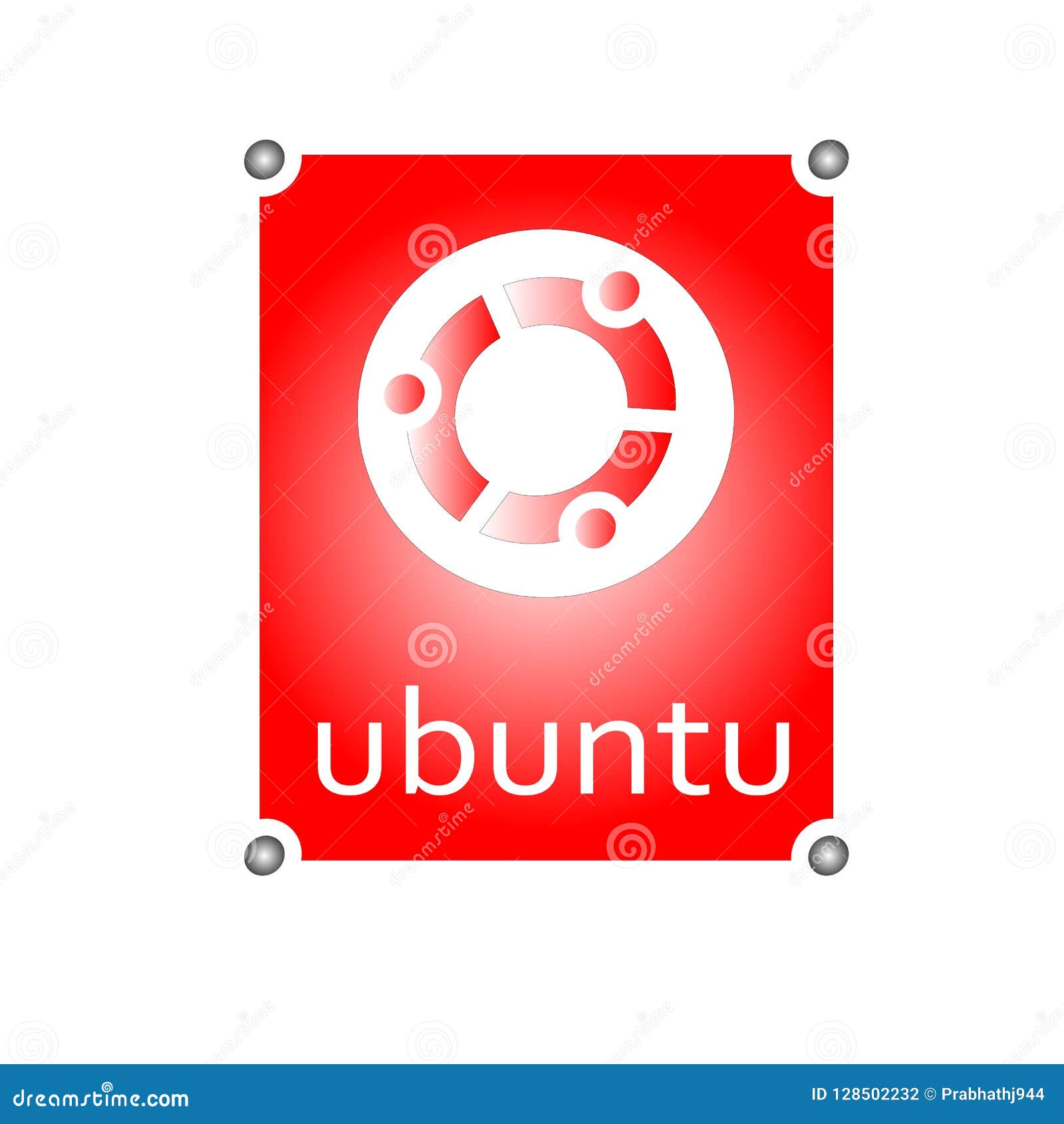 Ubuntu Operating System Logo On White Background Vector Illustration ... Ubuntu Operating System Logo On White Background Vector Illustration ...