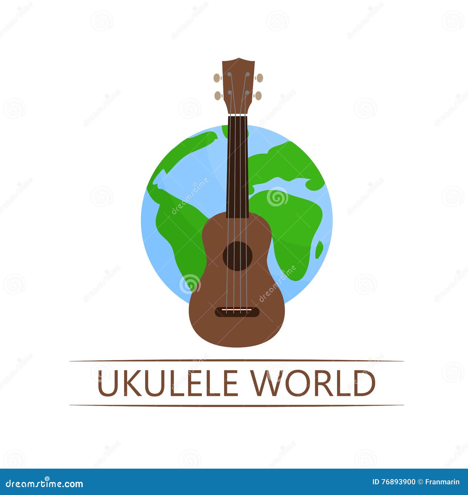 Logo ukulele stock vector. Illustration of sound, hawaii - 76893900
