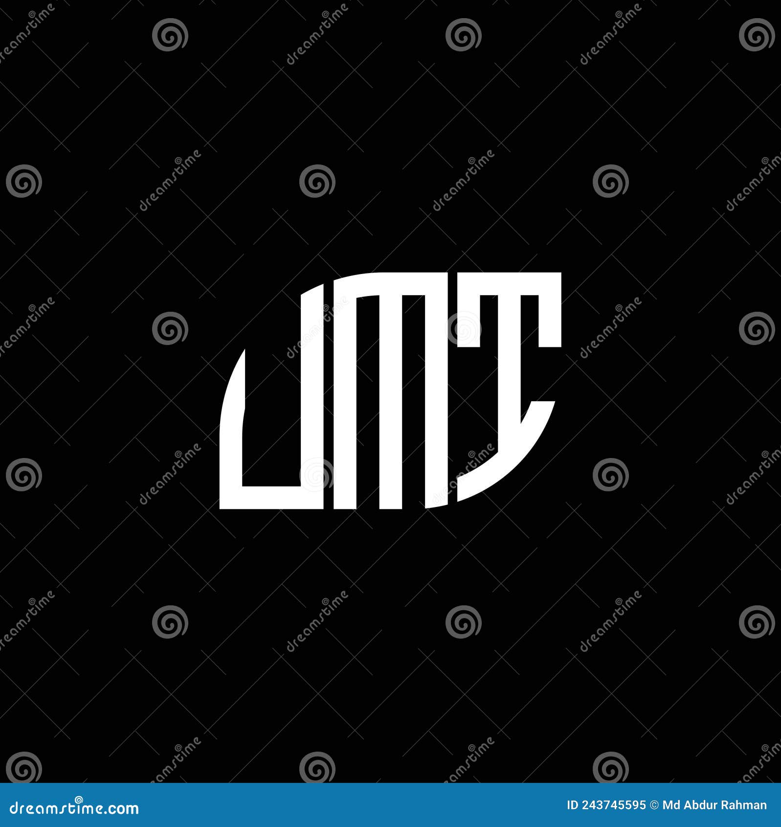 Logo Umt Lettre Sur Fond Noir. Concept De Logo De Lettre Umt ...
