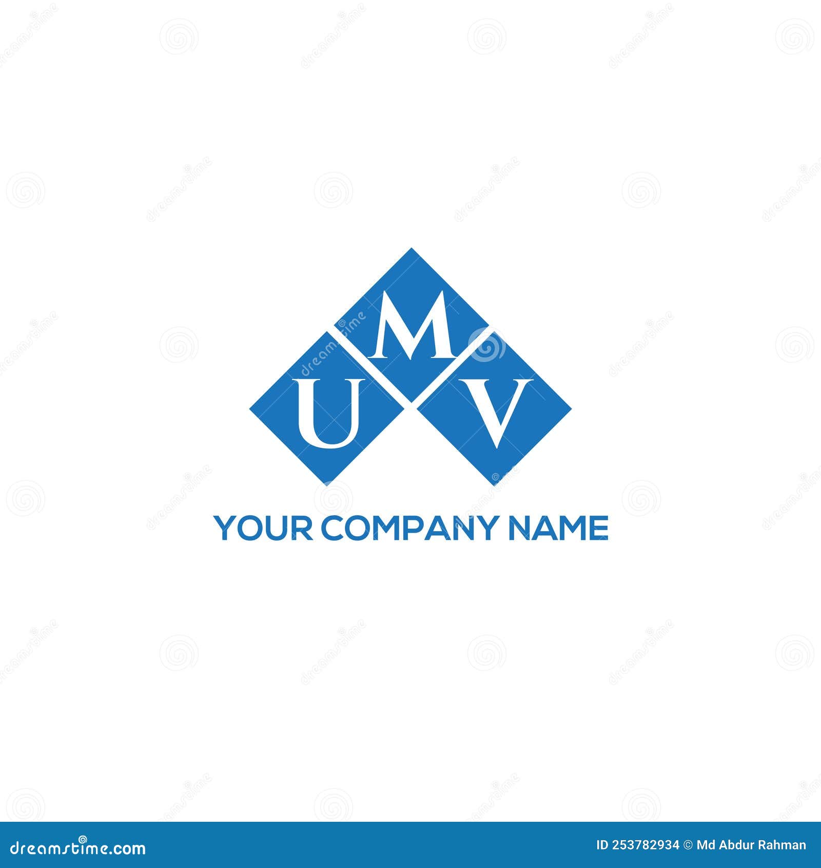 Logo Umv Lettre Sur Fond Blanc. Concept De Logo De Lettre Umv ...
