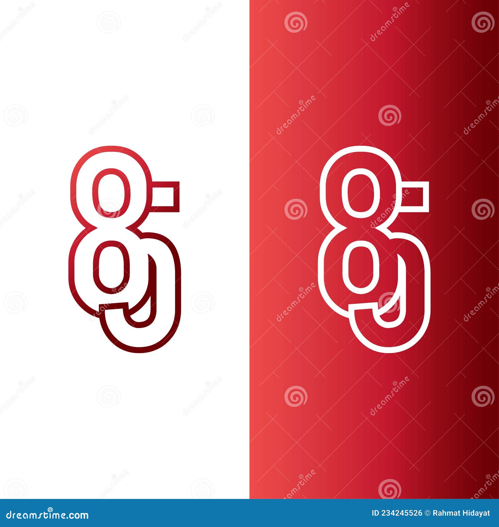 Logo or Icon Number 85 stock vector. Illustration of alphabet - 234245526