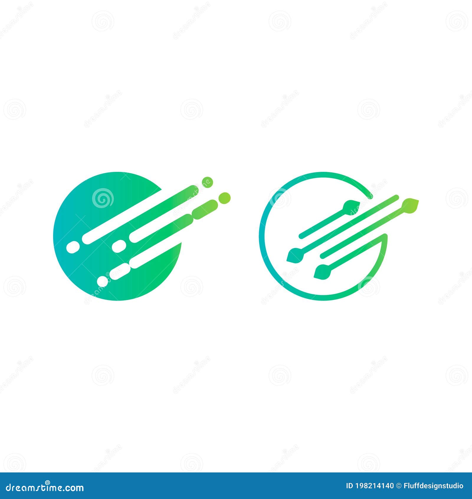 Logo of Upward Stripes, Cutting Out of a Circle Stock Vector ...