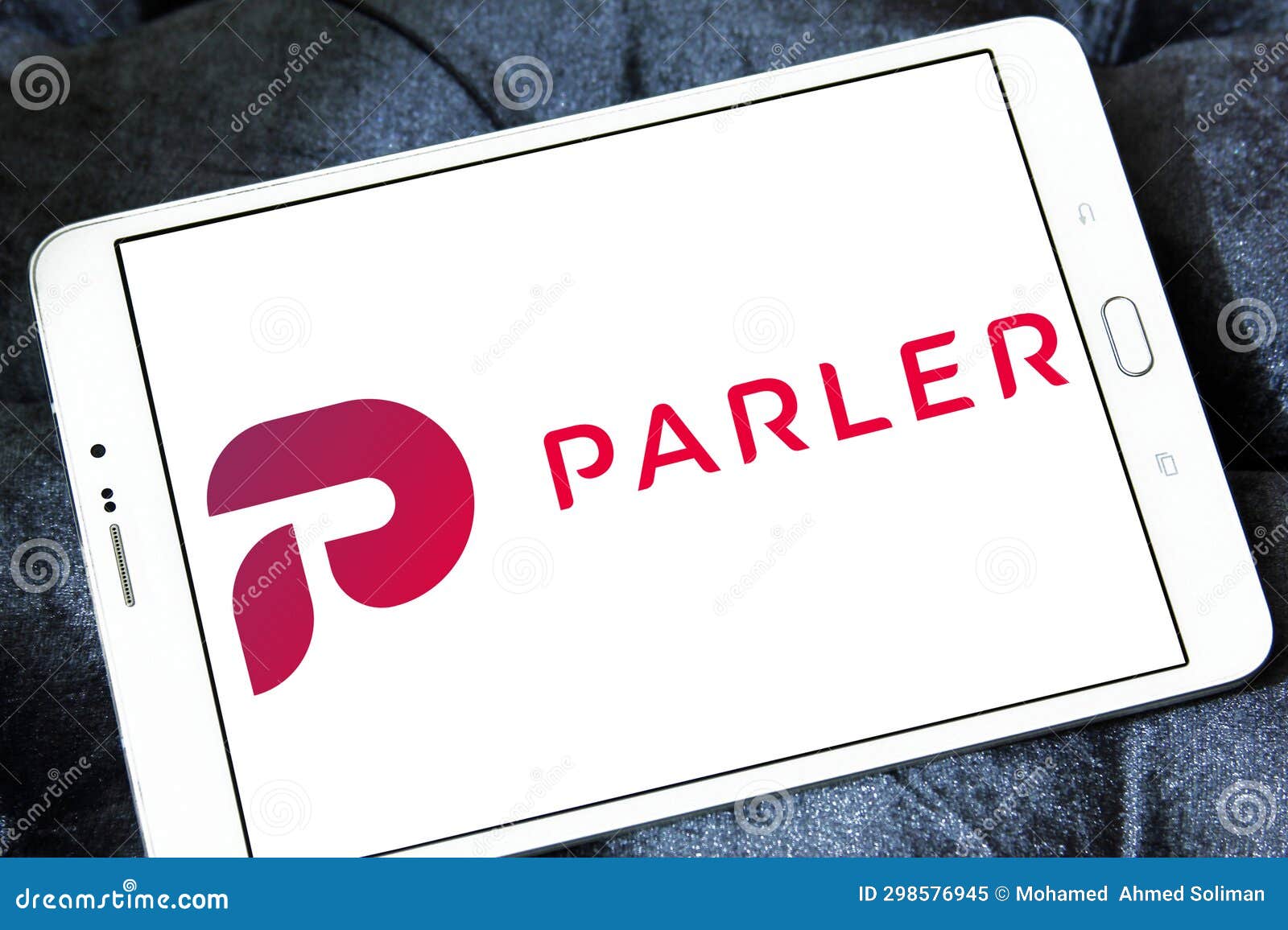 Parler App Logo Seen On The Screen Of Smartphone And On The Blurred ...
