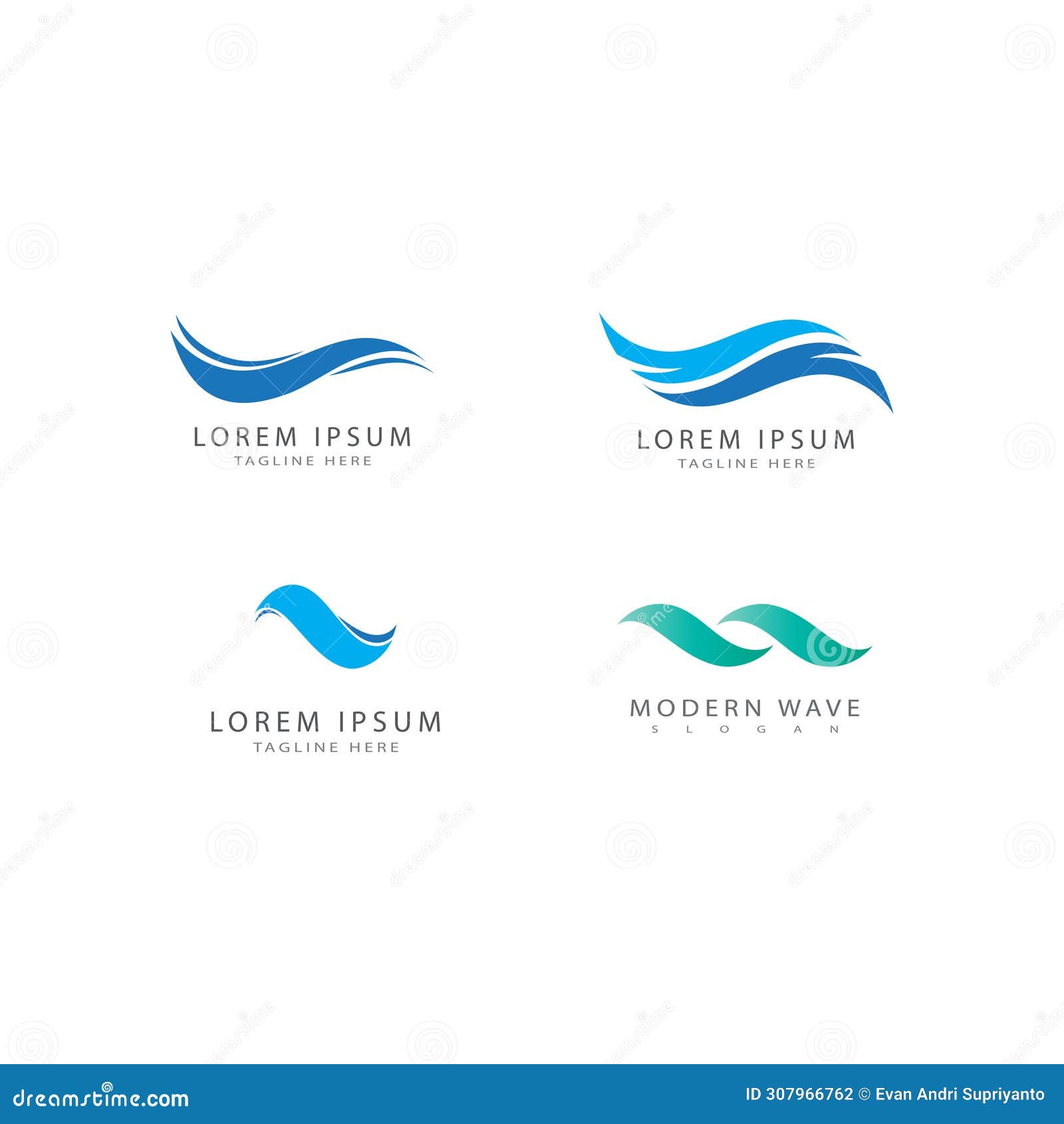 Logo Vague Symbole Vectoriel Illustration de Vecteur - Illustration du ...