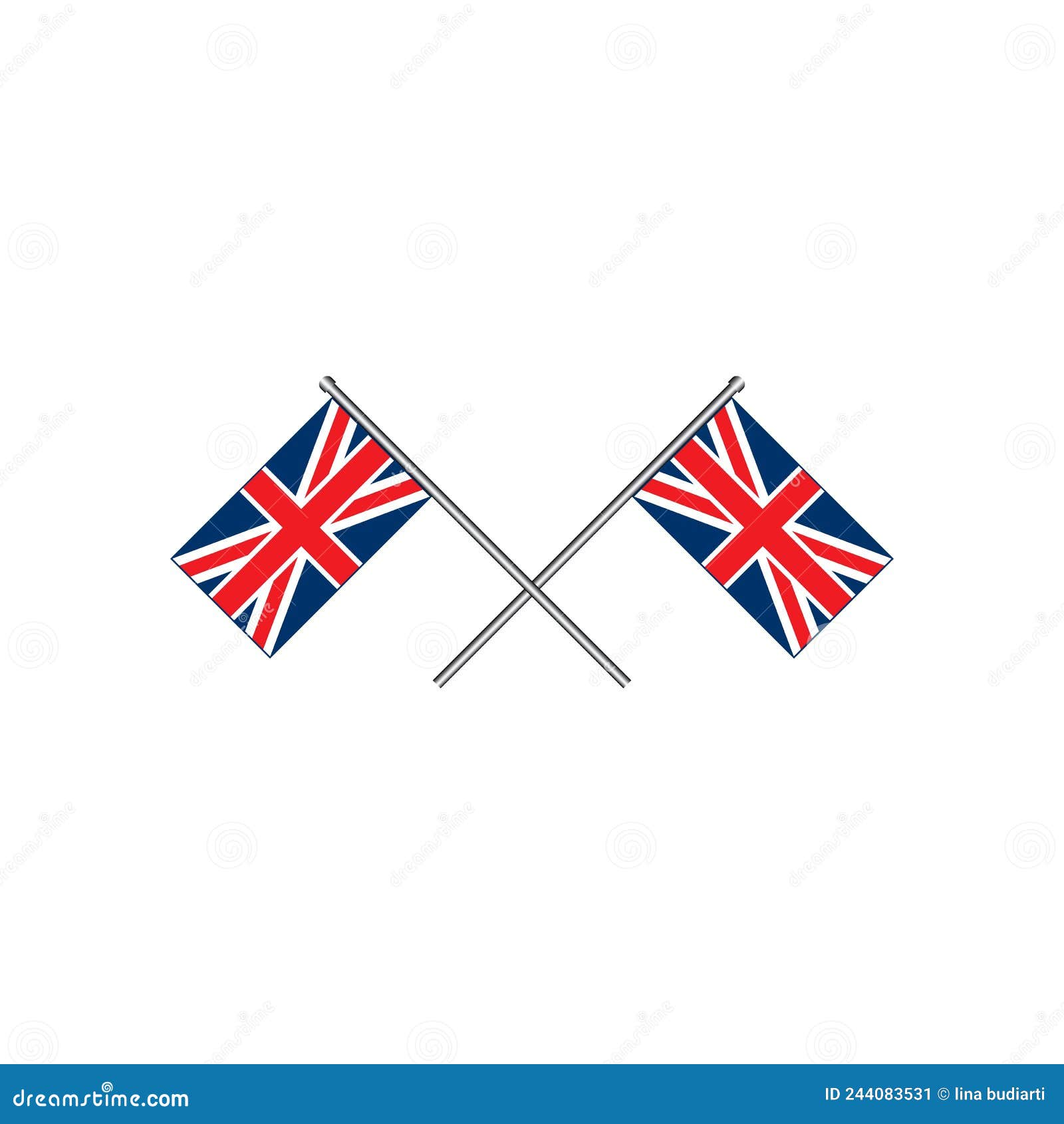 Logo van de engelse vlag vector illustratie. Illustration of ...