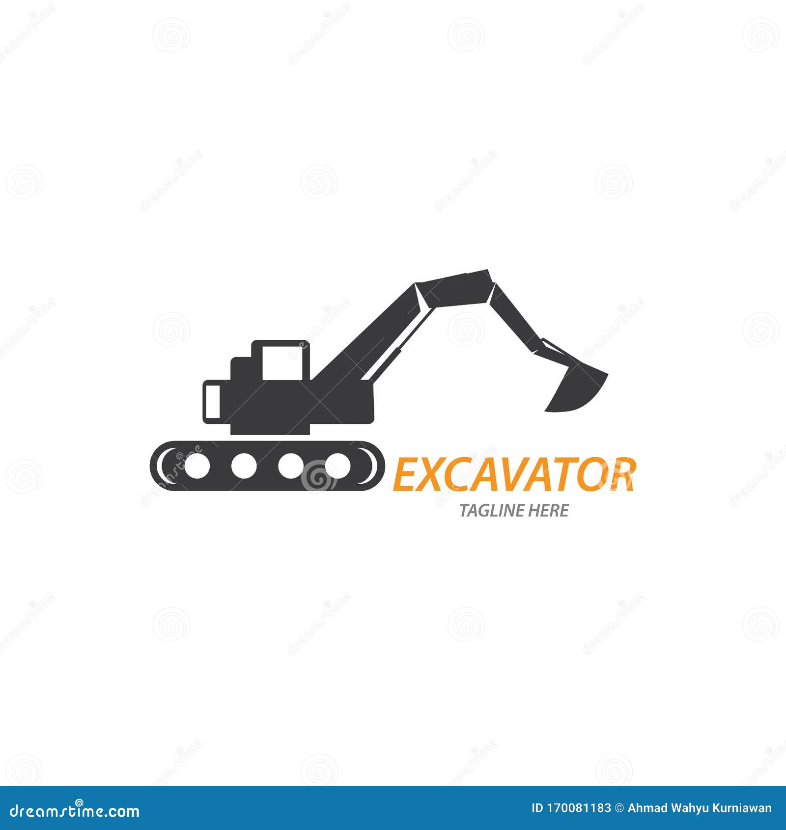 Logo van de graafmachine vector illustratie. Illustration of graven ...
